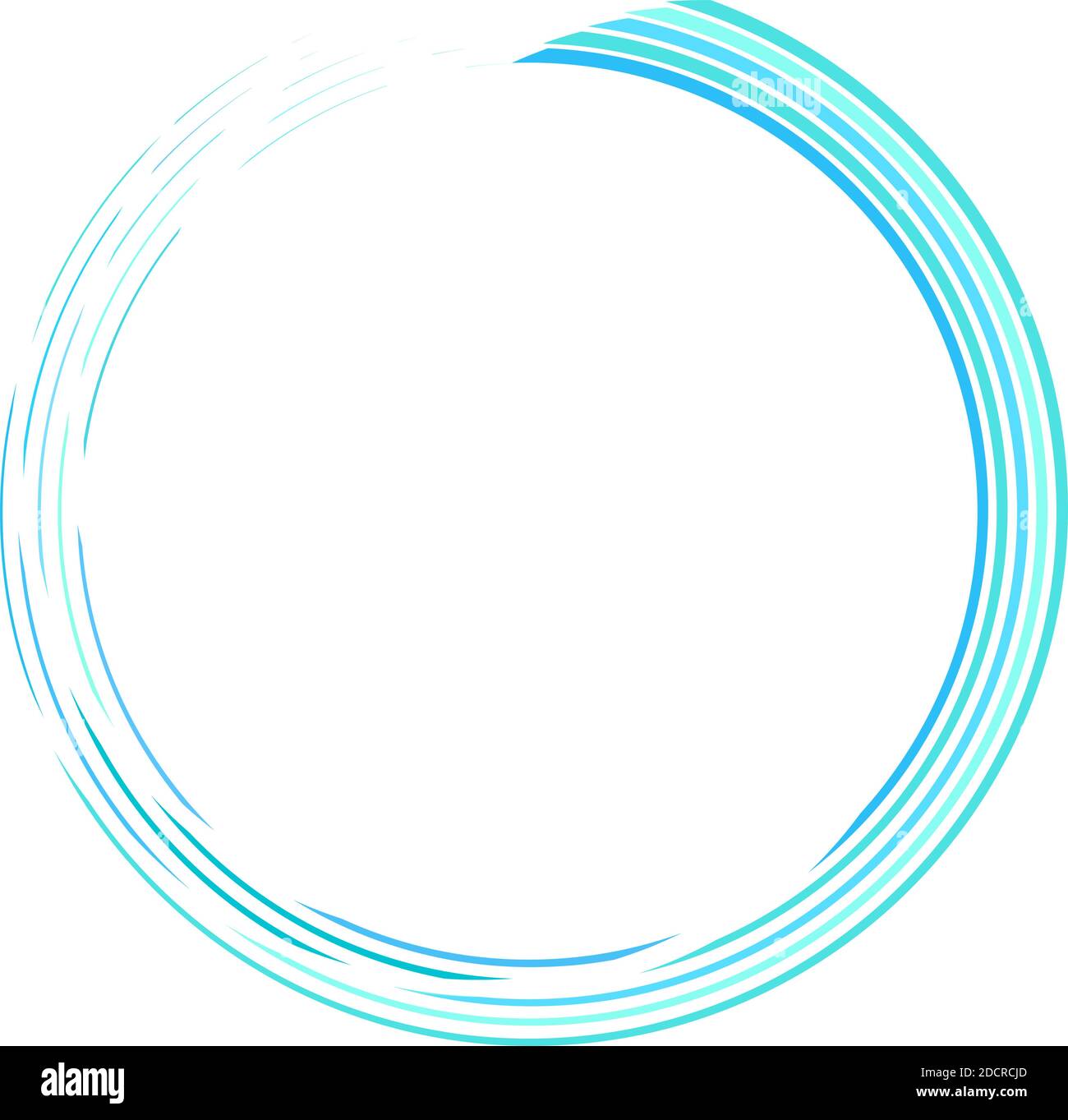 Geometric circular spiral, swirl and twirl. Cochlear, vortex, volute ...