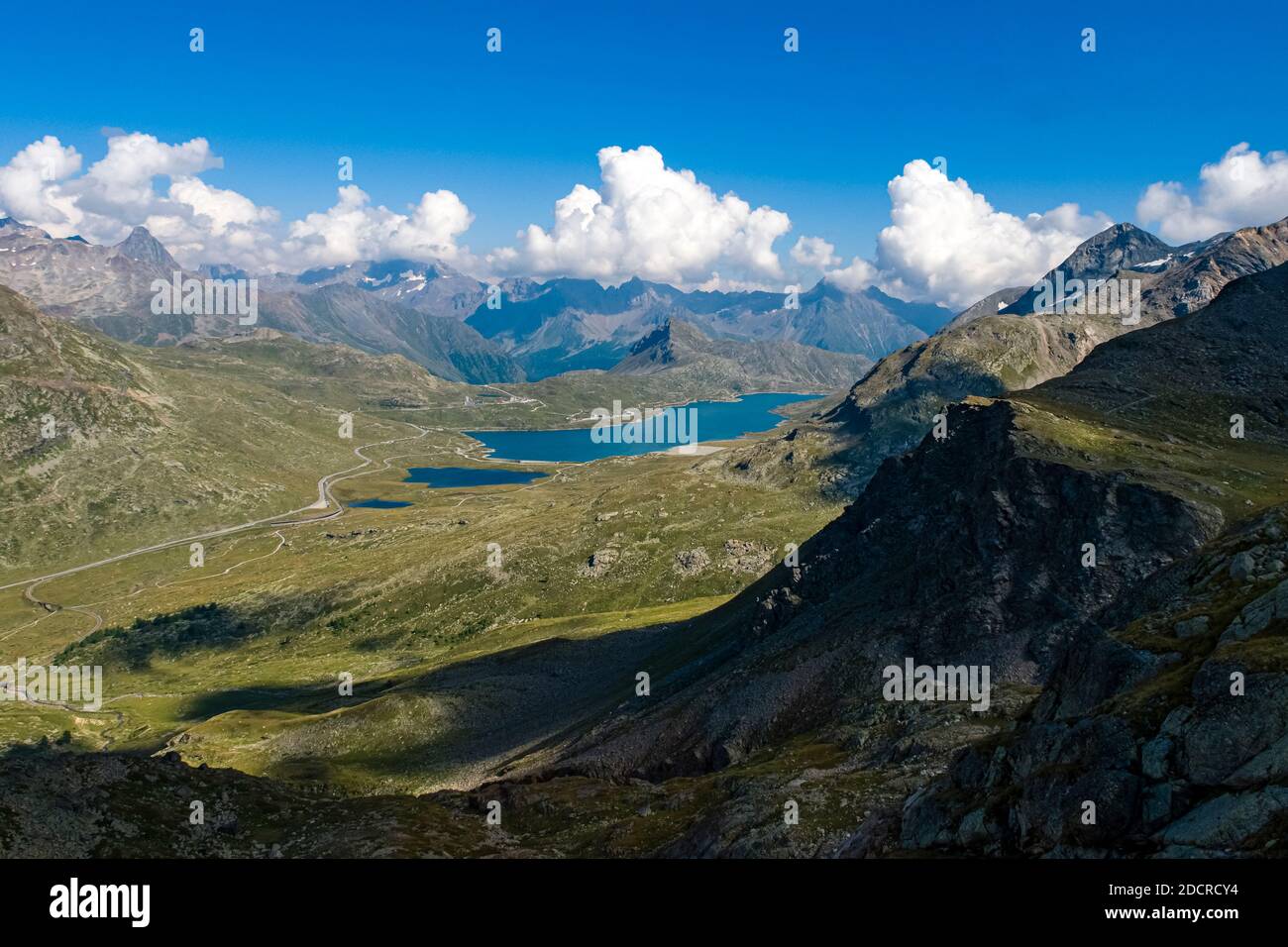 Cable car to diavolezza with mountain lake hi-res stock photography and ...