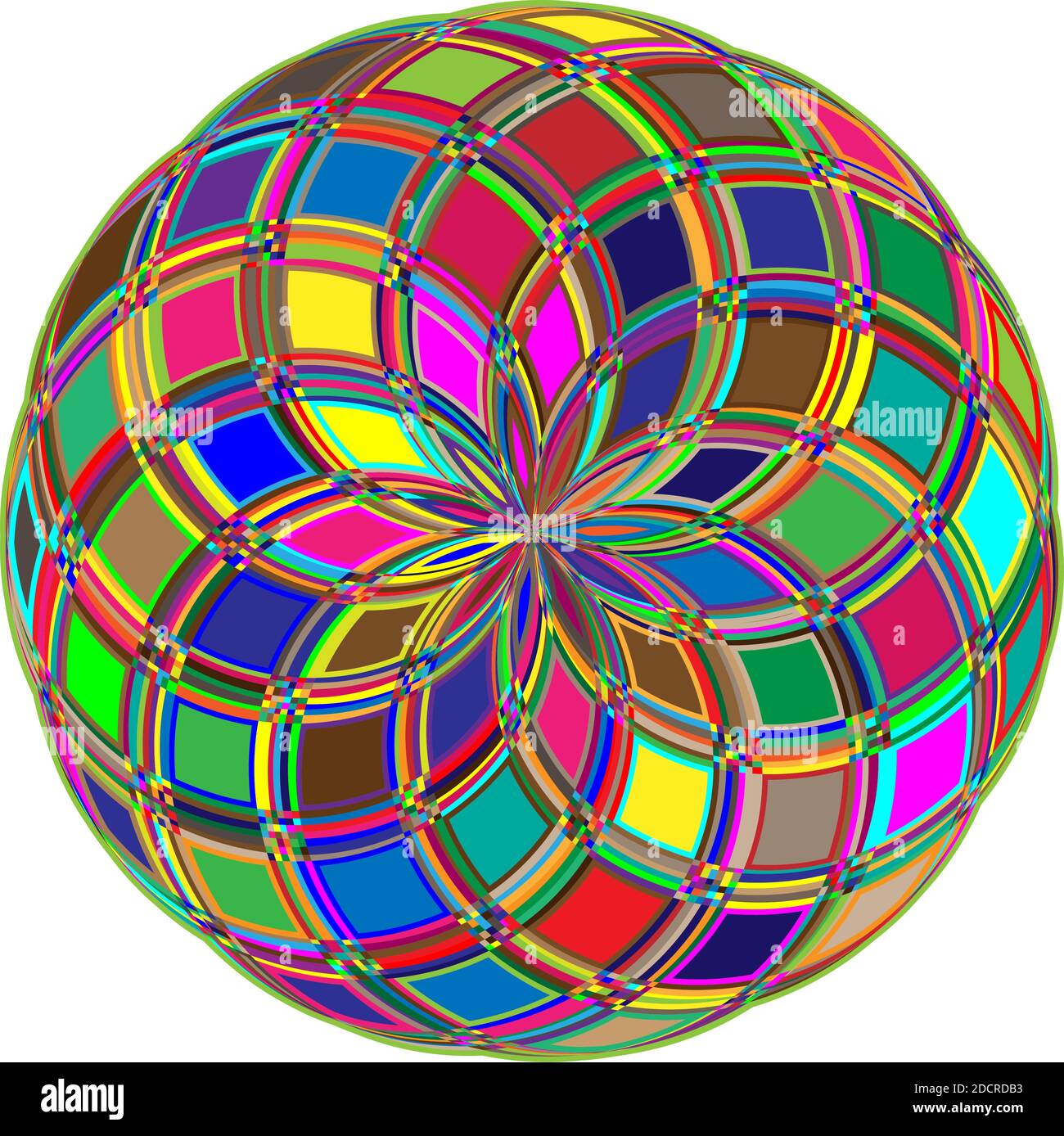 Volute, helix, spiral symbol, icon motif. Circular, radial line ...