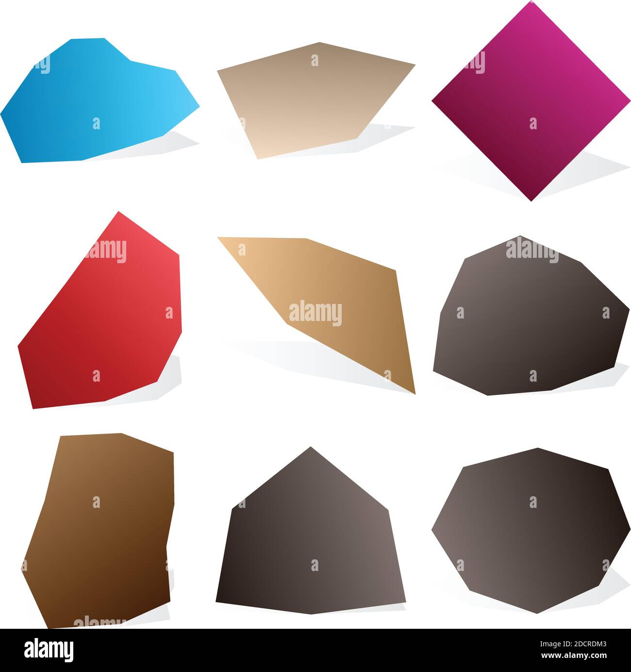 Edgy, geometric stone, pebble shapes.Simple, basic angular, angled ...