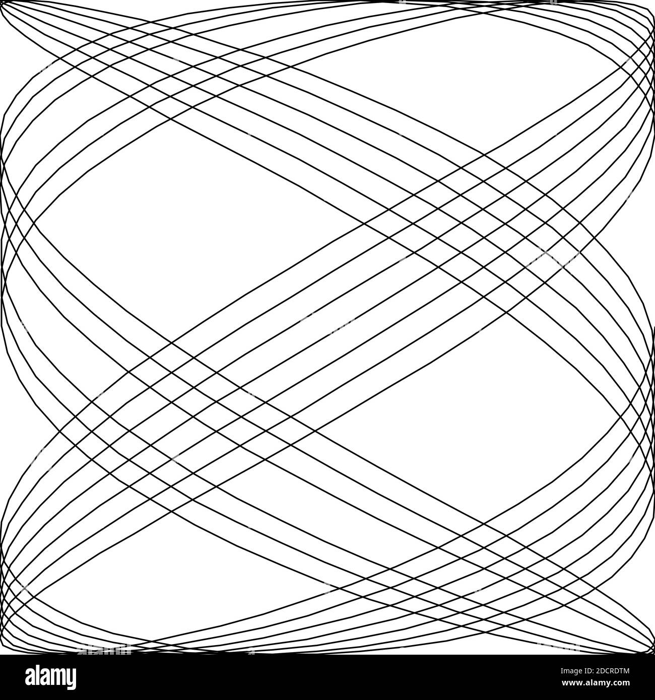 Geometric Curved Intersecting Lines Abstract Grid Mesh Pattern Background Stock Vector