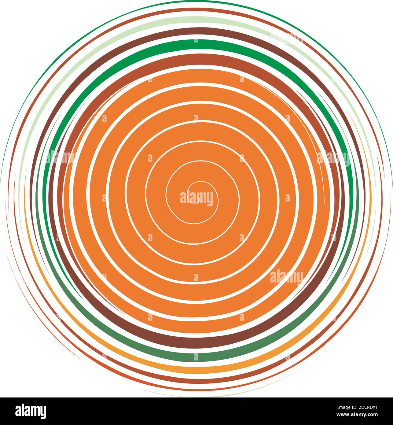 Volute, helix, spiral symbol, icon motif. Circular, radial line ...