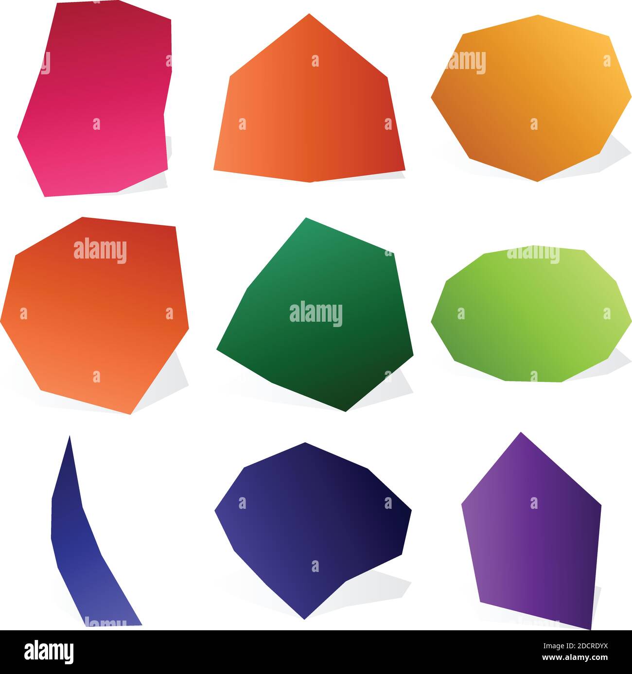 Edgy, geometric stone, pebble shapes.Simple, basic angular, angled ...