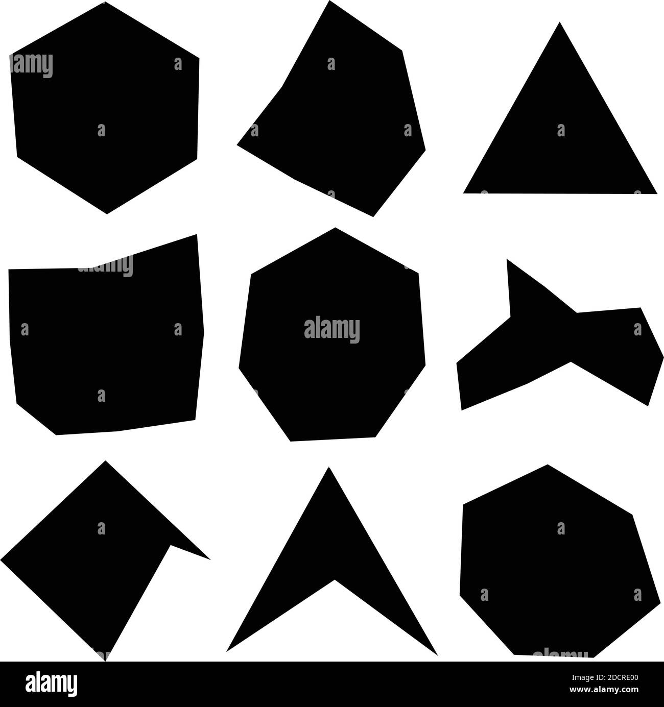 Edgy, geometric stone, pebble shapes.Simple, basic angular, angled ...