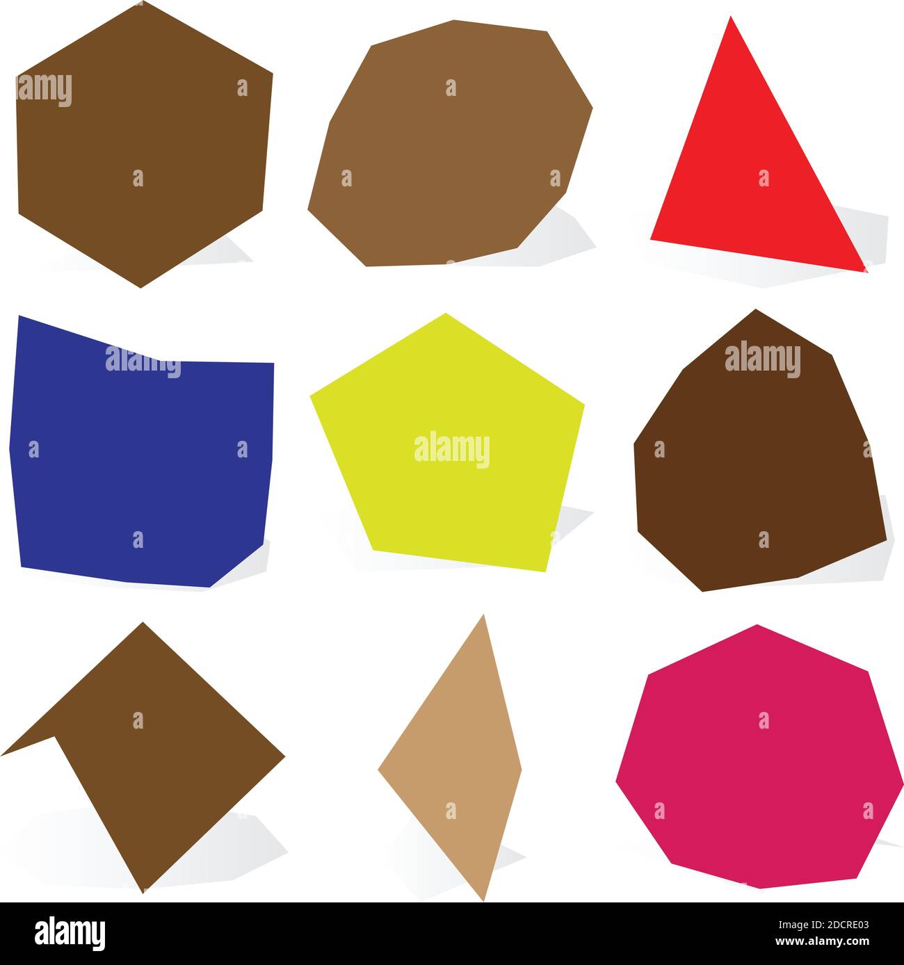 Edgy, geometric stone, pebble shapes.Simple, basic angular, angled ...