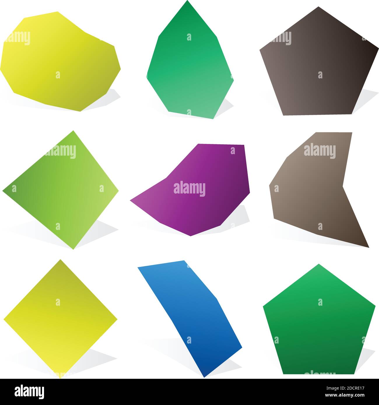 Edgy, geometric stone, pebble shapes.Simple, basic angular, angled ...