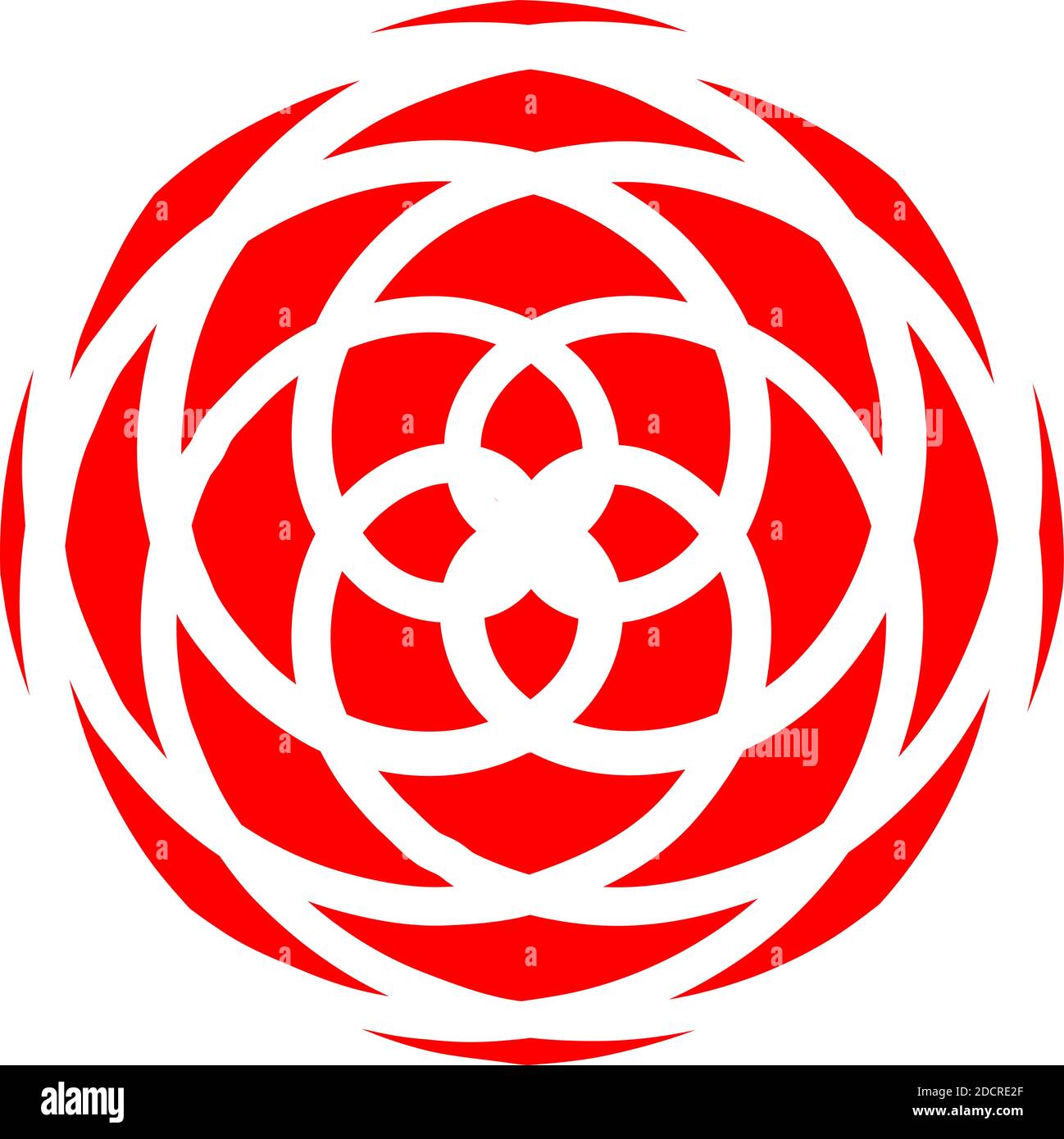 Volute, helix, spiral symbol, icon motif. Circular, radial line ...