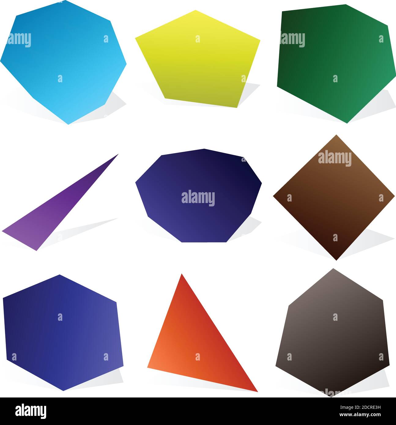 Edgy, geometric stone, pebble shapes.Simple, basic angular, angled ...