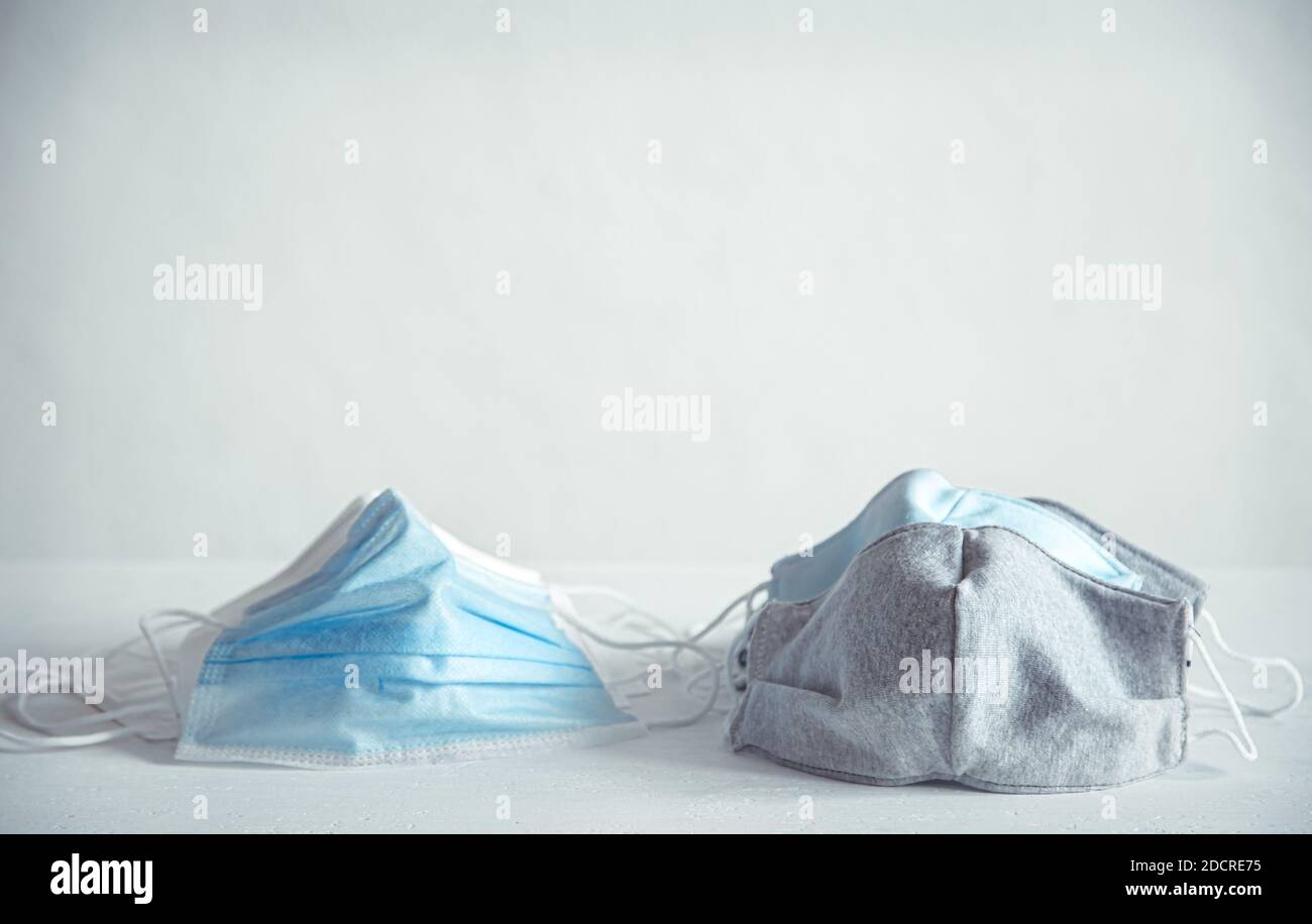 Different types of face masks protection for coronavirus prevention ...