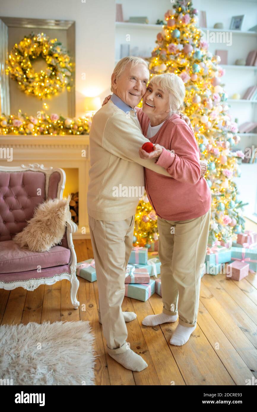 Senior man making proposal woman hi-res stock photography and images ...