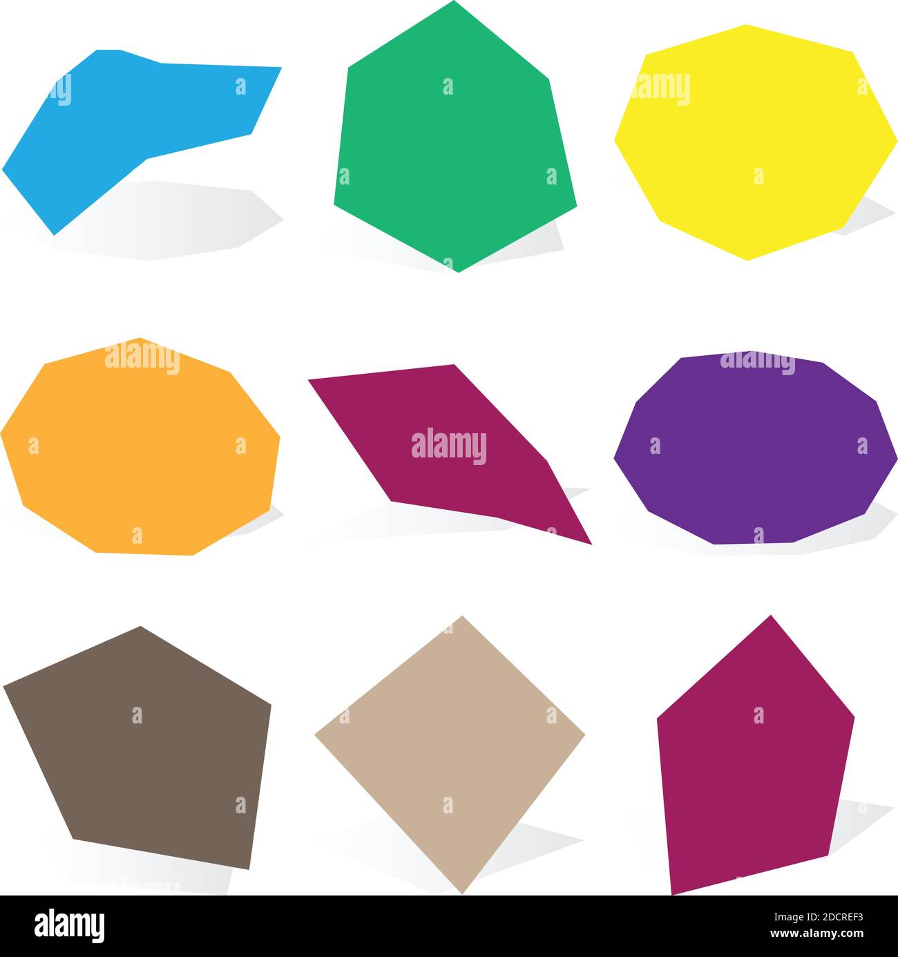 Edgy, geometric stone, pebble shapes.Simple, basic angular, angled ...