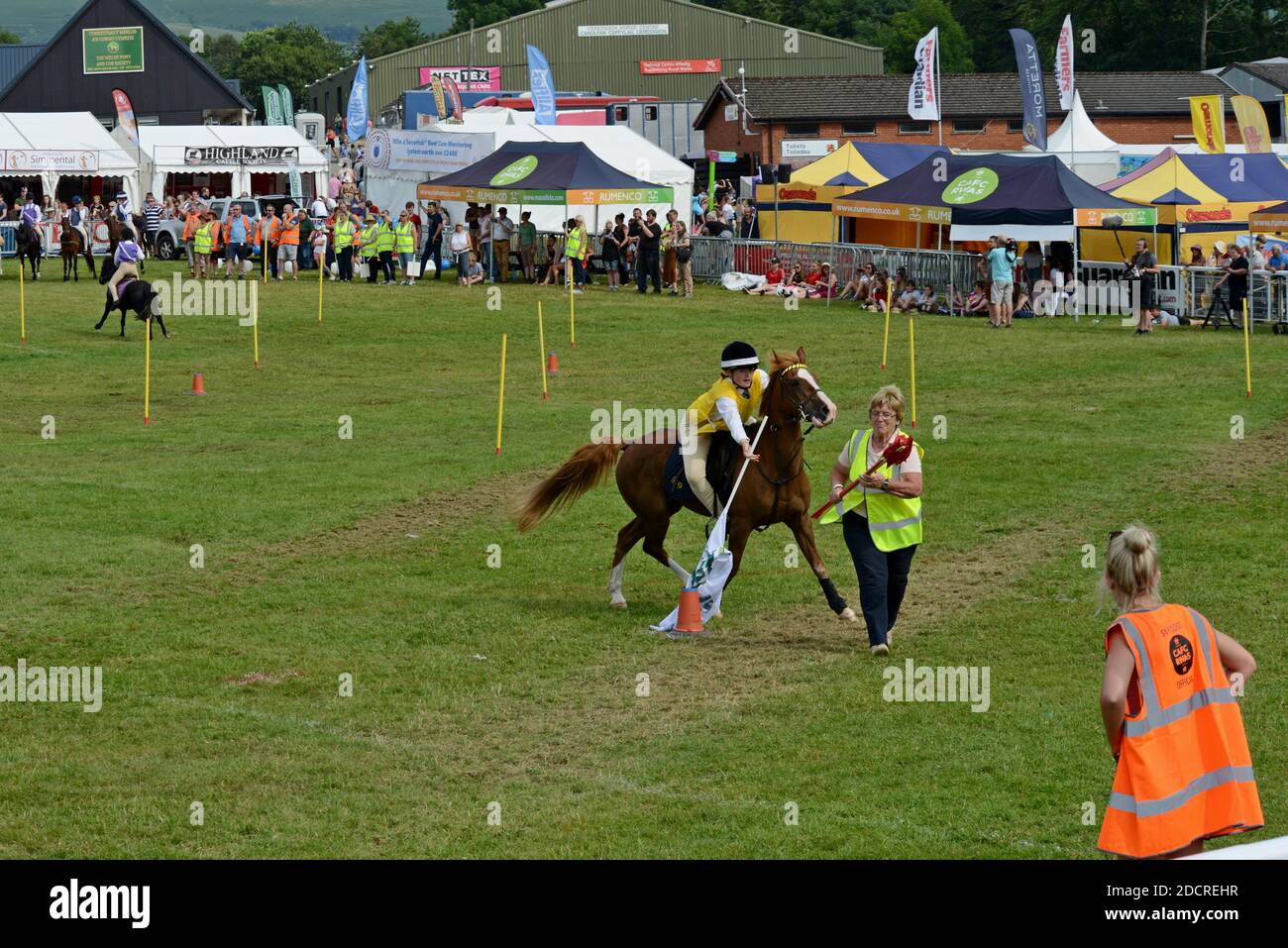 Members of Welsh pony clubs compete in mounted games at the 100th Royal ...