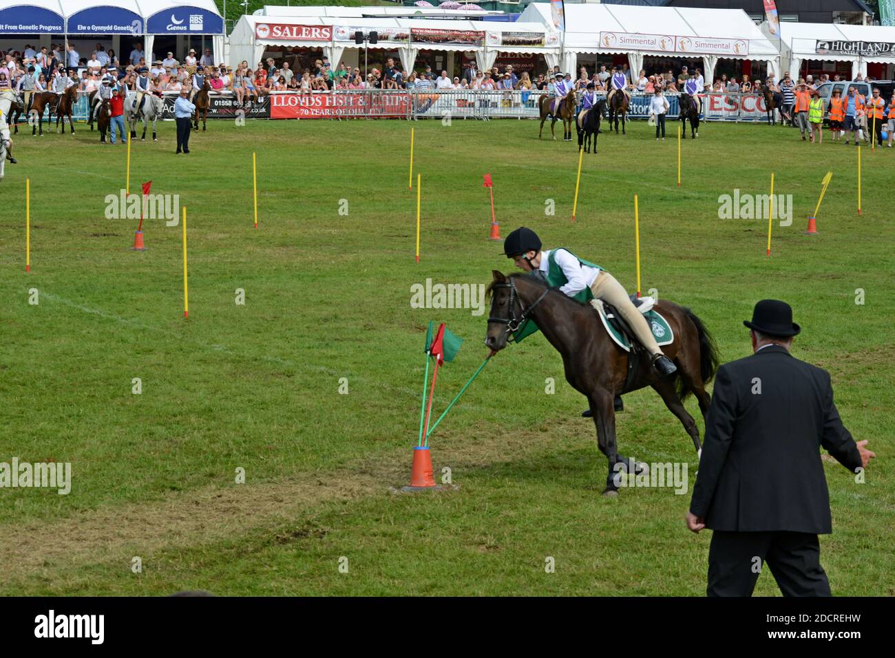 Members of Welsh pony clubs compete in mounted games at the 100th Royal ...