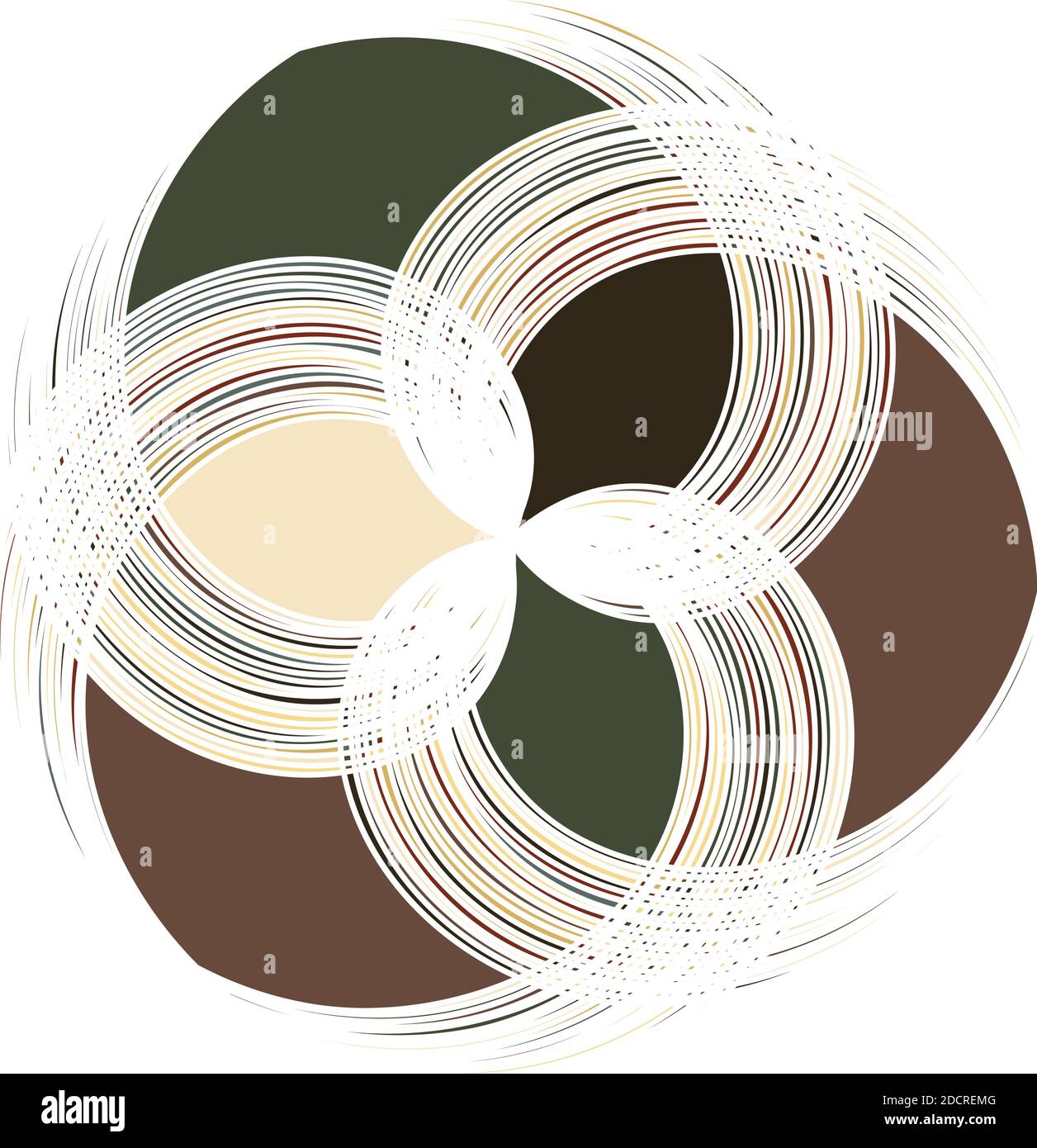 Volute, helix, spiral symbol, icon motif. Circular, radial line ...