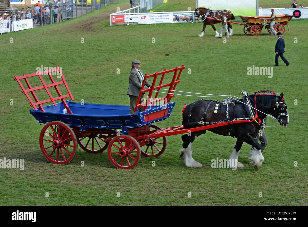 Owners of antique and vintage agricultural carts display them in the ...