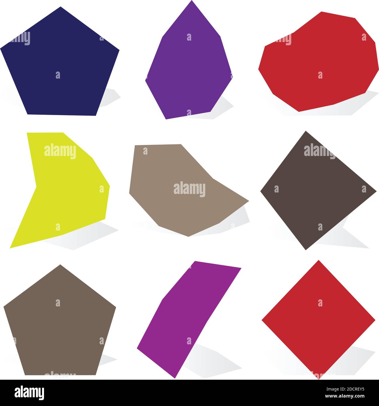 Edgy, geometric stone, pebble shapes.Simple, basic angular, angled ...