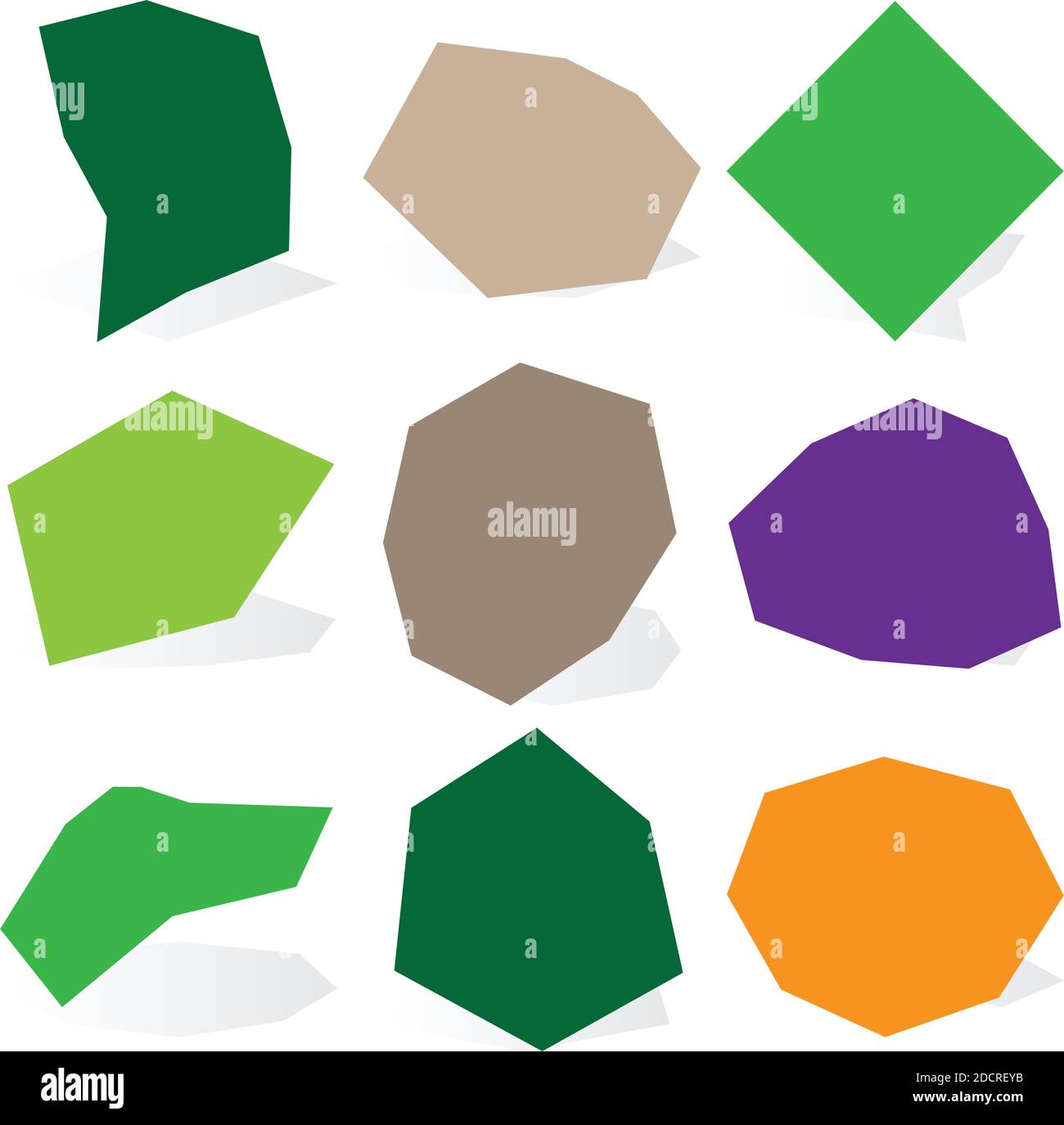 Edgy, geometric stone, pebble shapes.Simple, basic angular, angled ...