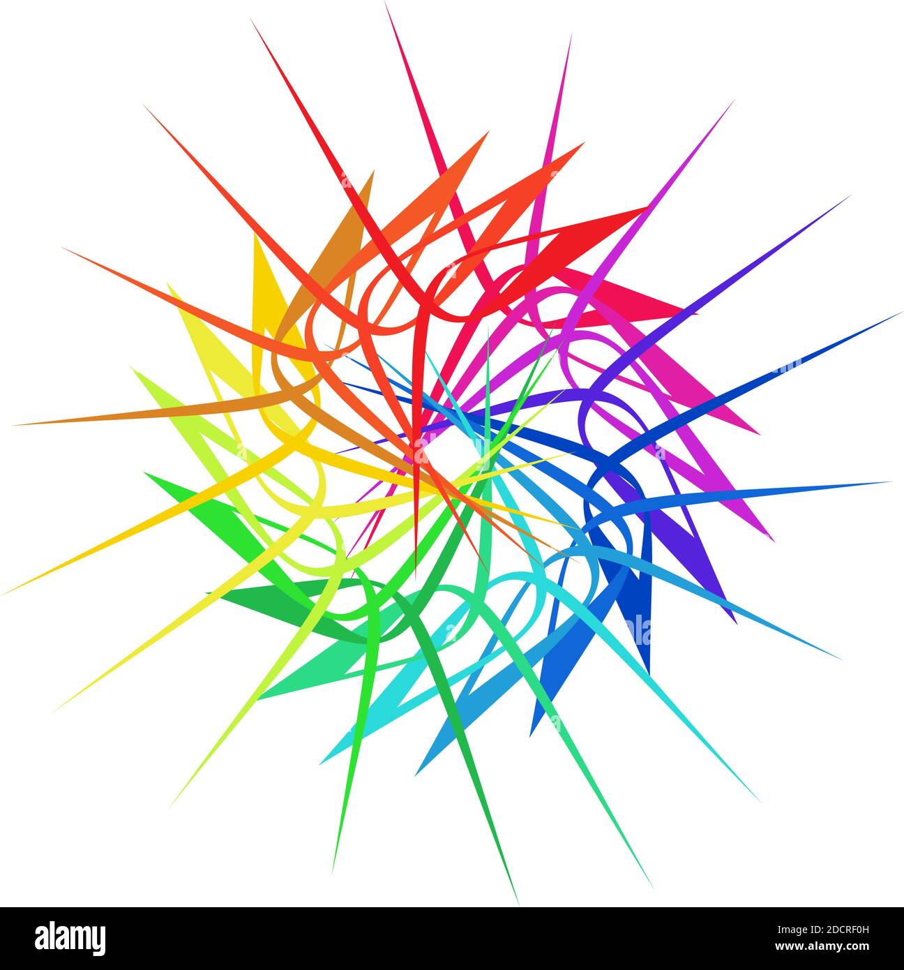 Circular, radial, radiating Rosette, mandala, motif. Colorful abstract ...