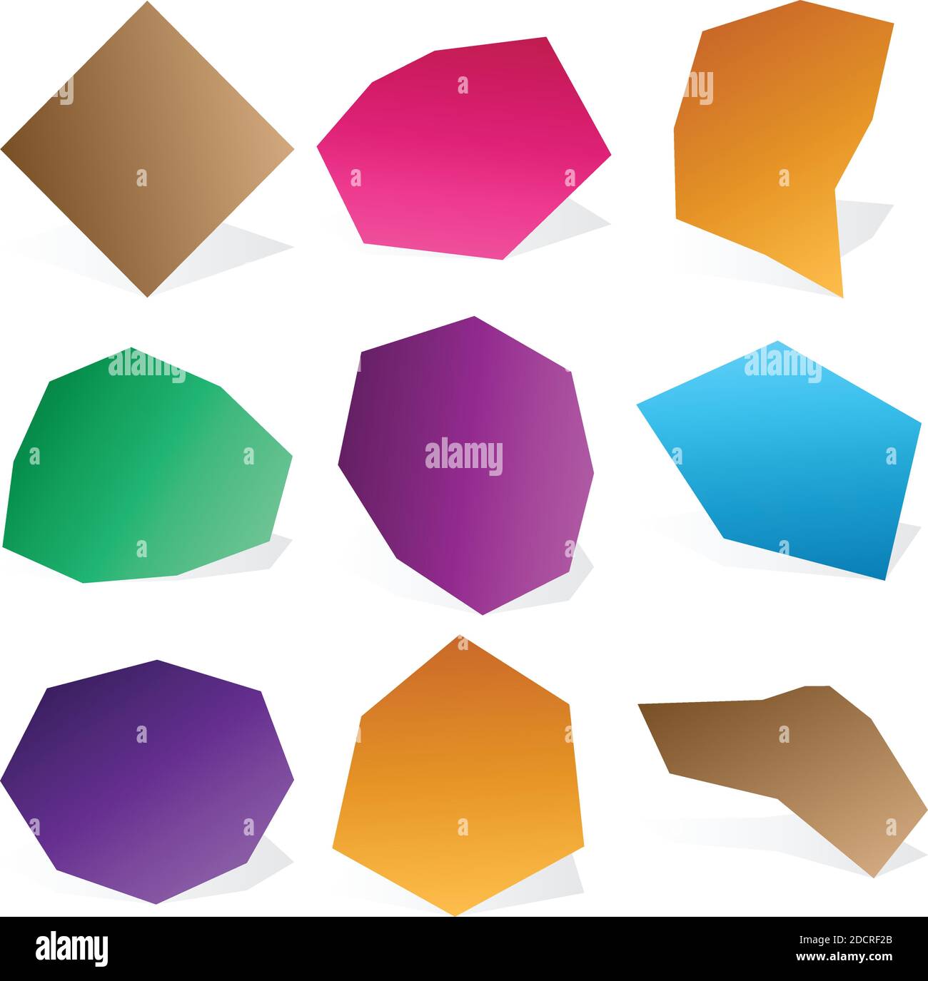 Edgy, geometric stone, pebble shapes.Simple, basic angular, angled ...