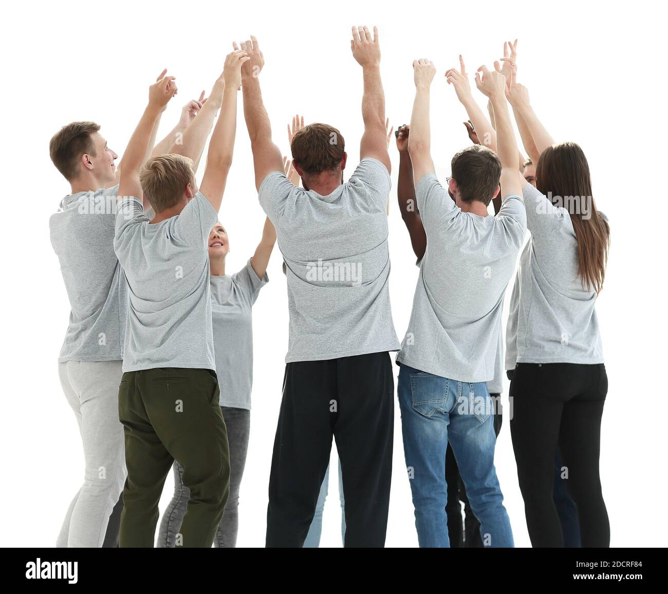 group of diverse young people showing their unity Stock Photo - Alamy