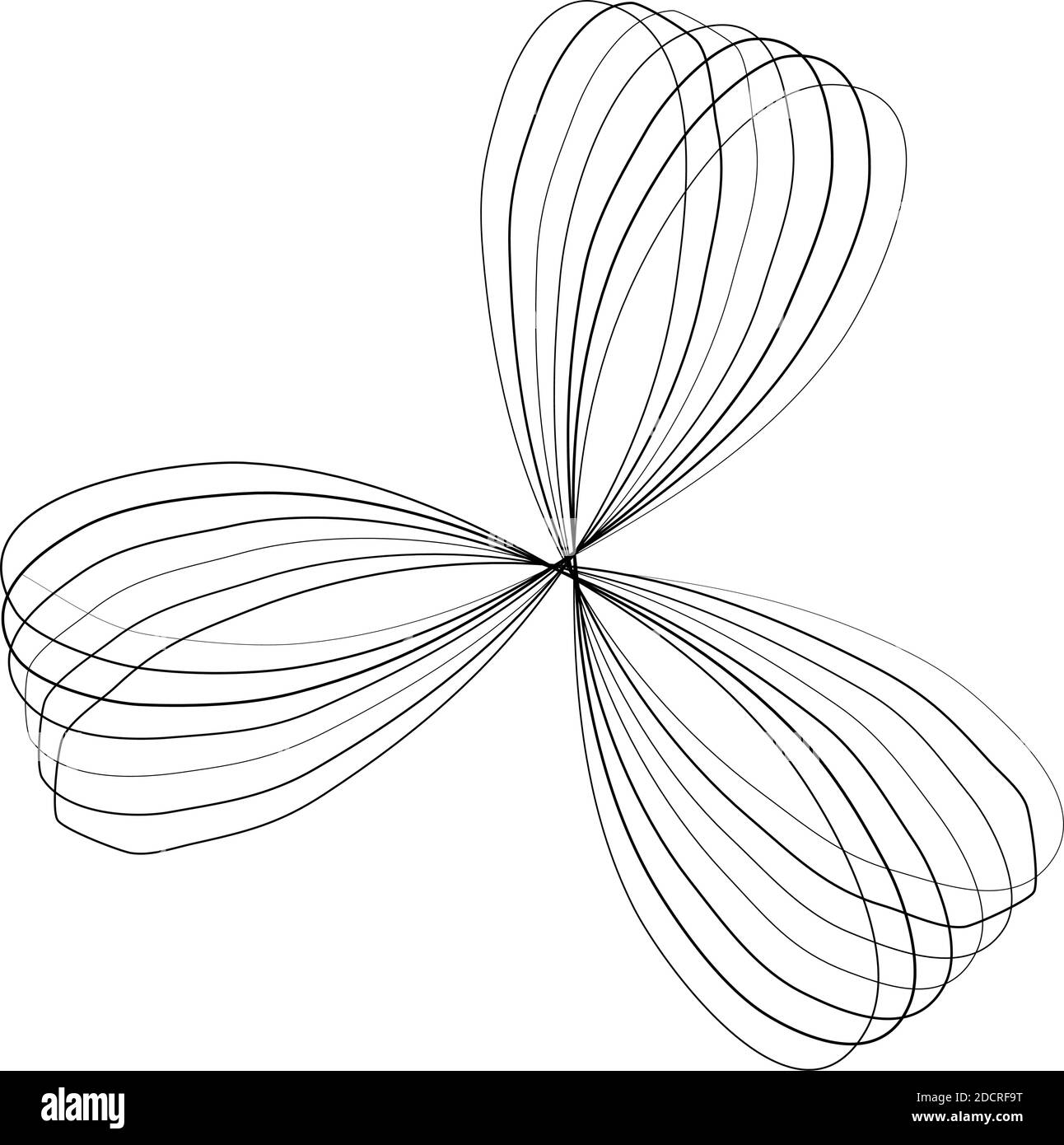 Volute, helix, spiral symbol, icon motif. Circular, radial line ...