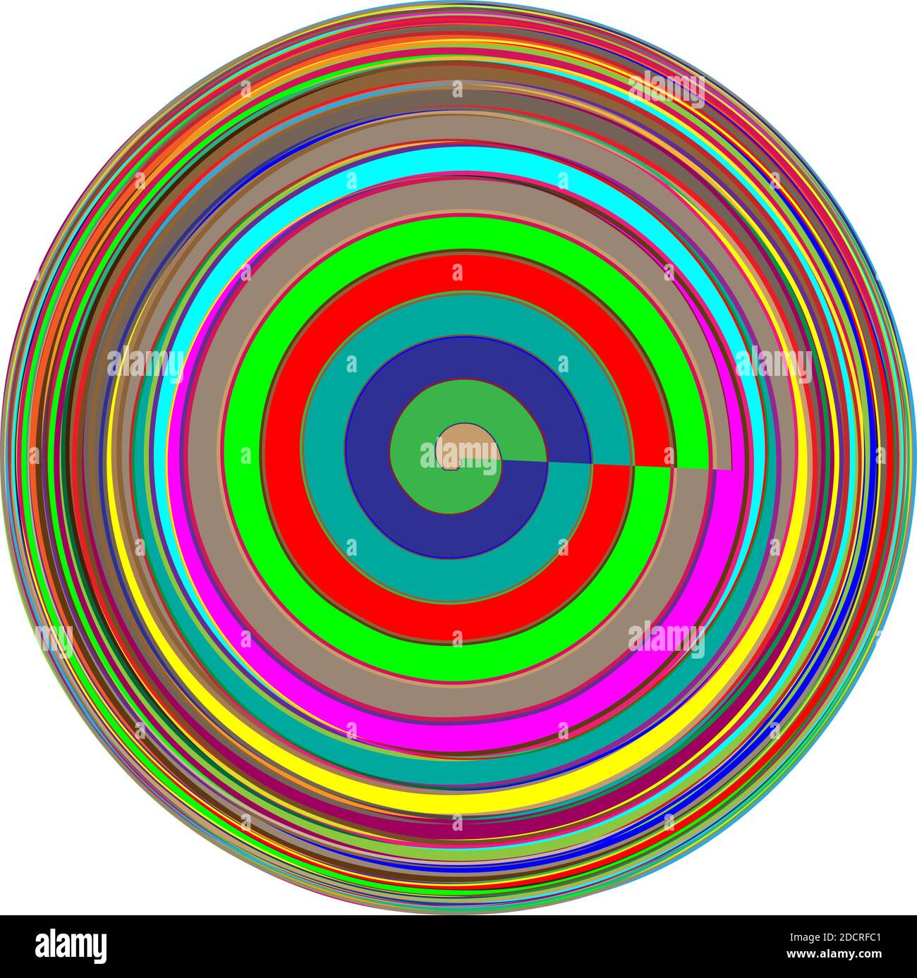 Volute, helix, spiral symbol, icon motif. Circular, radial line ...