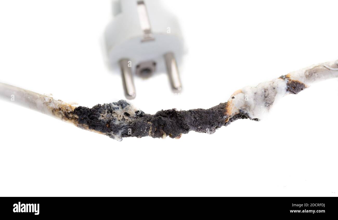 Broken electric cable shock hi-res stock photography and images - Alamy