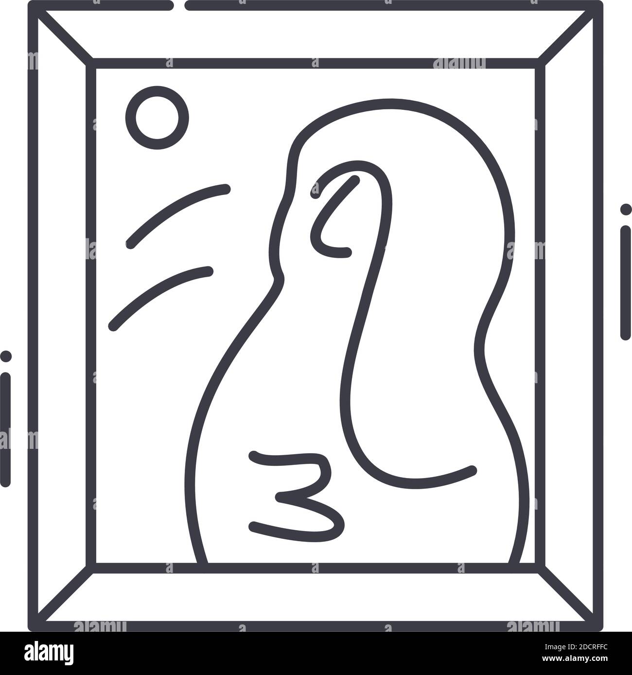 Picture icon, linear isolated illustration, thin line vector, web ...