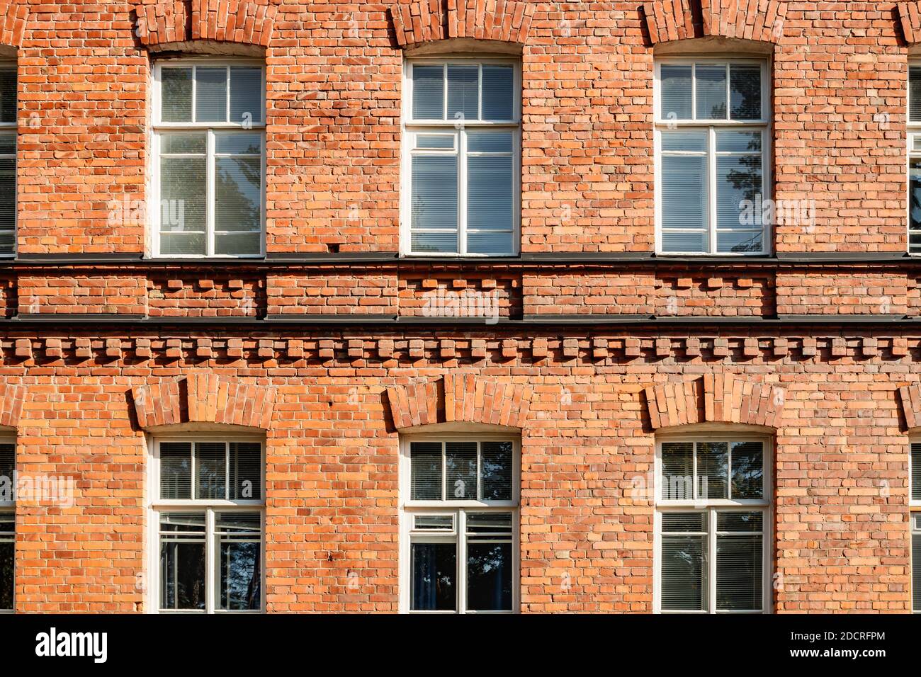 Beautiful vintage red brick building at sunny day Stock Photo - Alamy