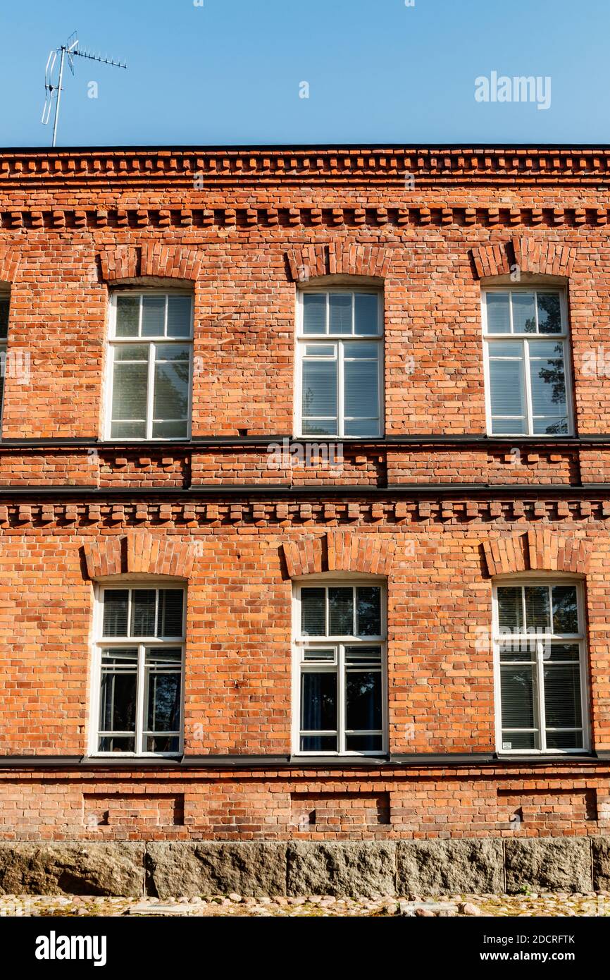 Beautiful vintage red brick building at sunny day Stock Photo - Alamy