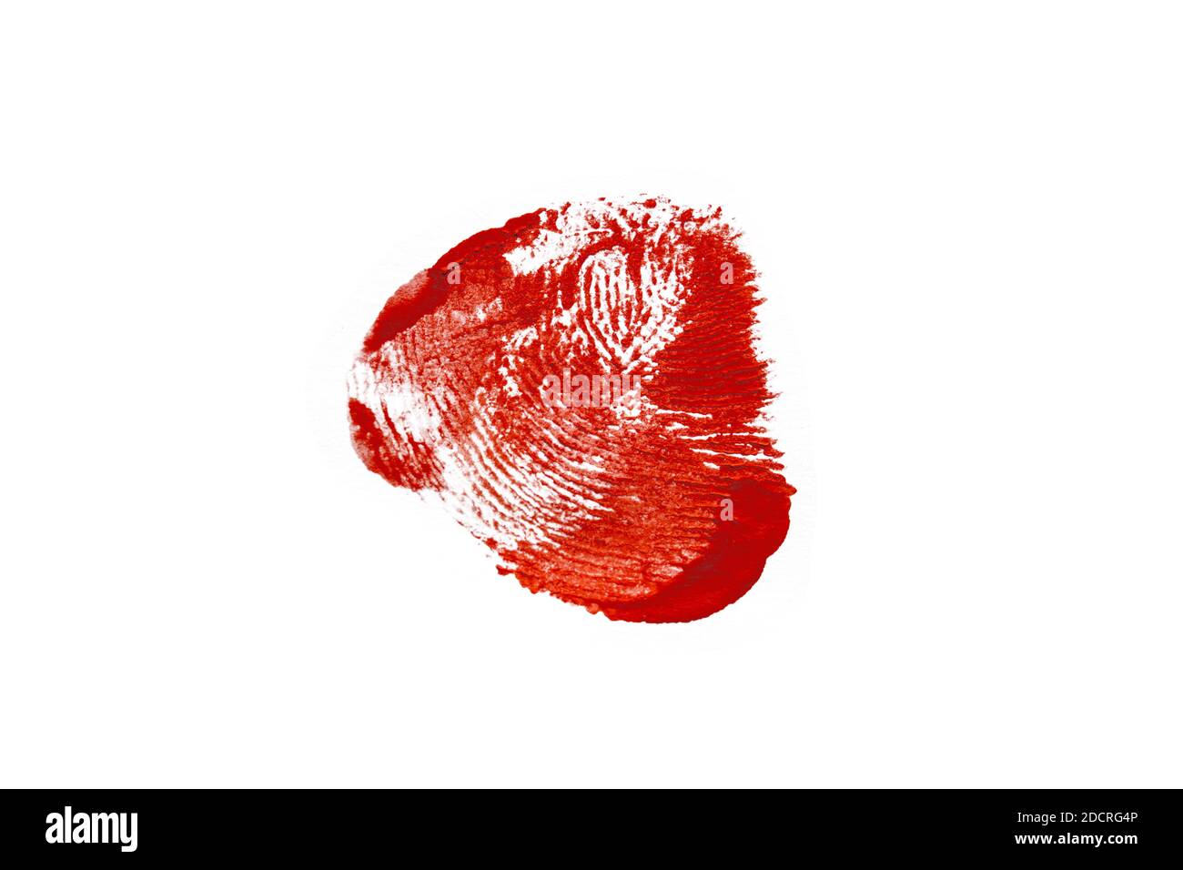 bloody fingerprint isolated on a white Stock Photo - Alamy
