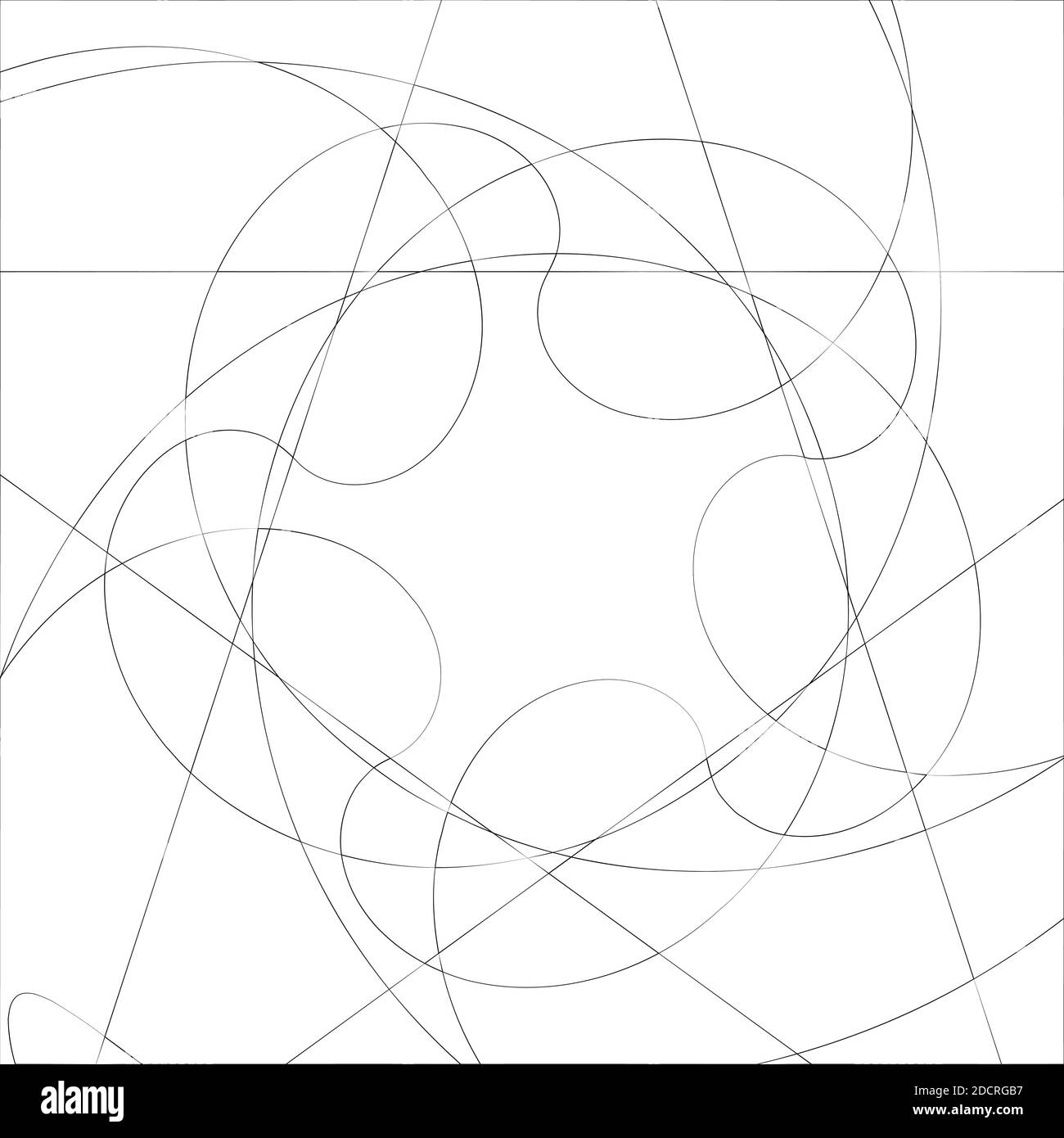 Squiggly random sketch, sketchy random lines. Tangled lines. Knot ...