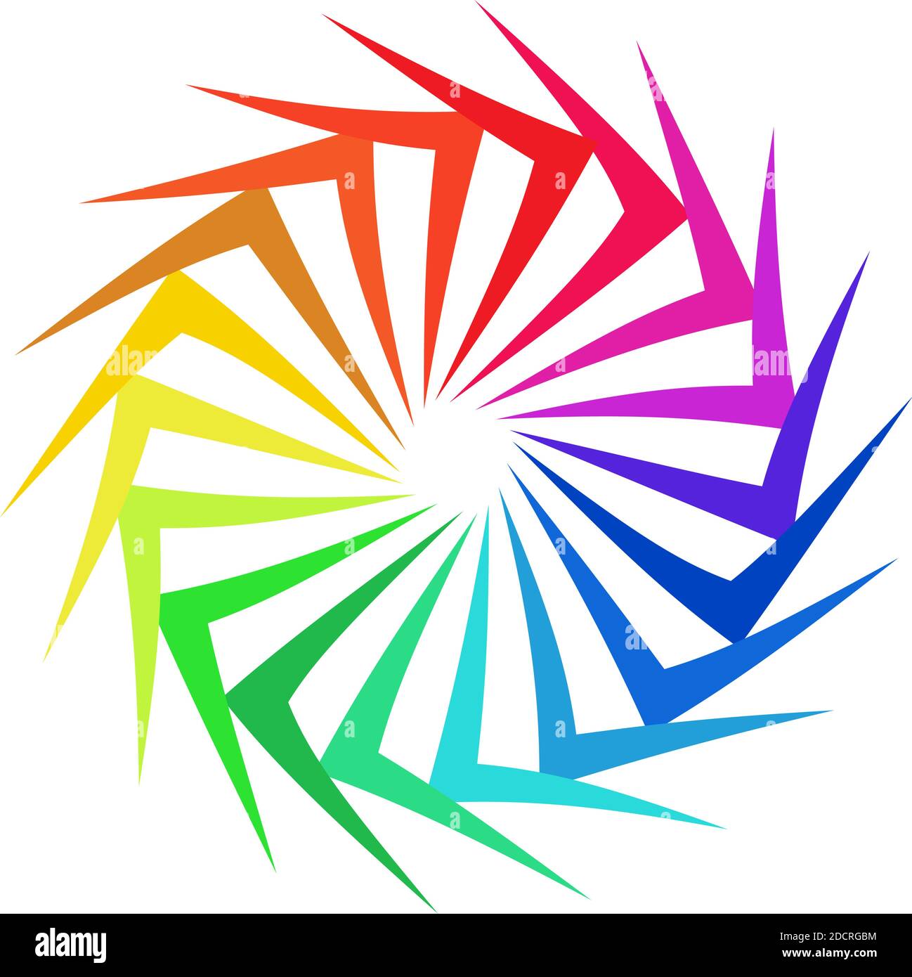 Circular, radial, radiating Rosette, mandala, motif. Colorful abstract ...