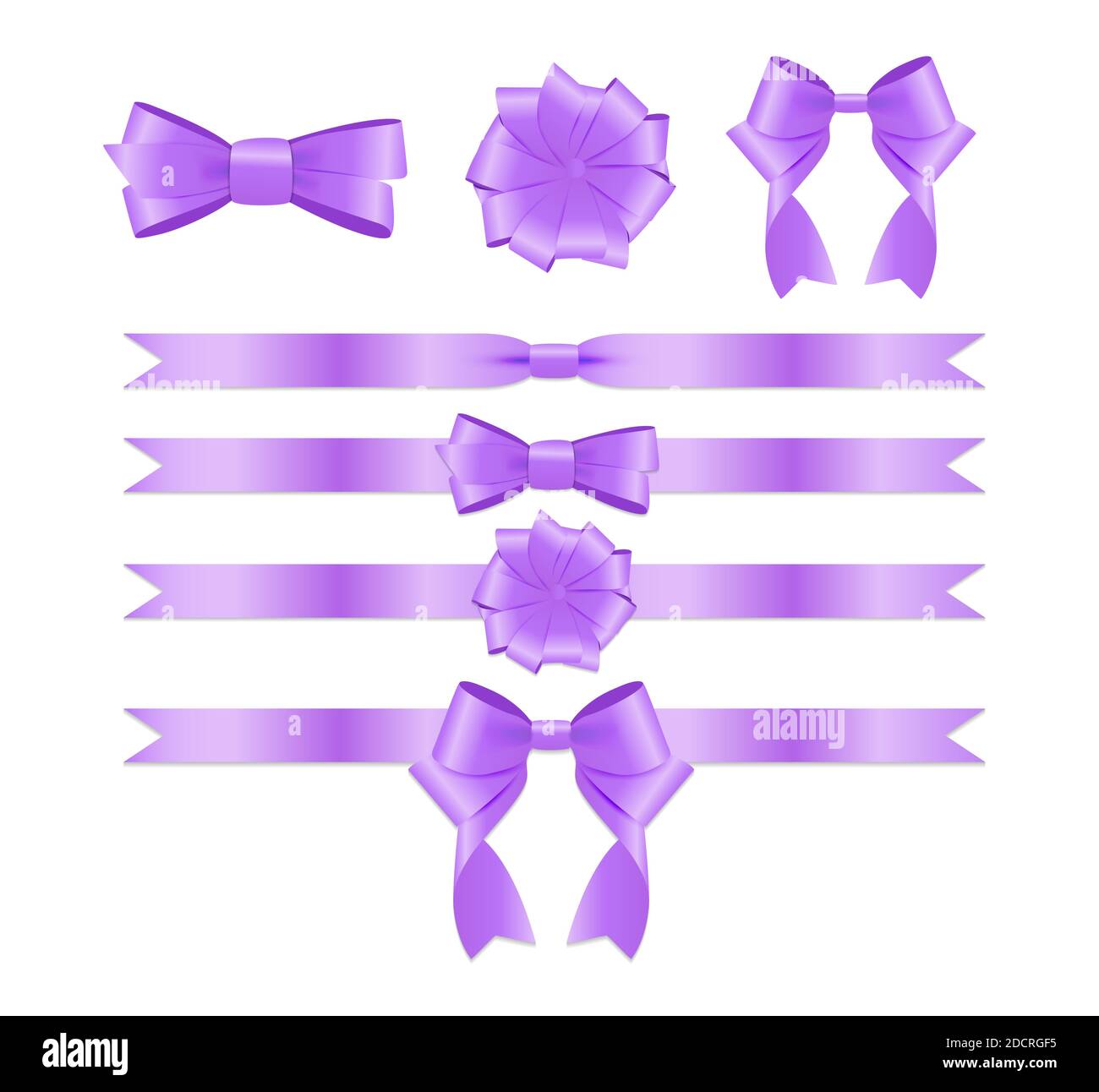 Violet Ribbon and Bow Set for Birthday and Christmas Gift Box ...