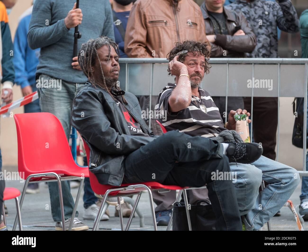 People in the Crowd Attending an Outdoor Public Event Stock Photo - Alamy