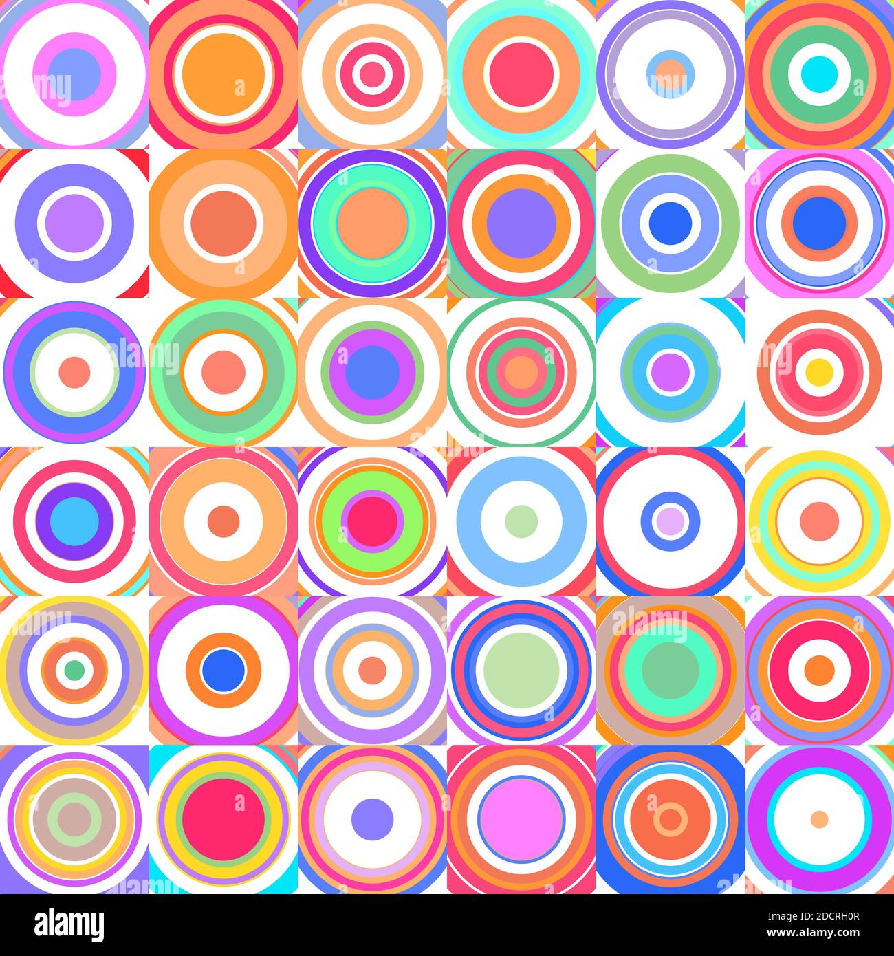 Seamless pattern, Concentric, radial, radiating Circles, Rings, Lines ...