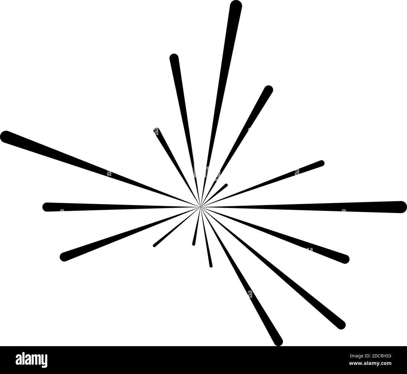 Random radial lines Comic effect. Fireworks, sparkle illustration ...