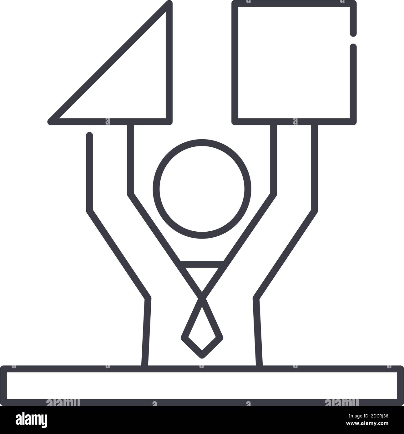 Market offer icon, linear isolated illustration, thin line vector, web ...