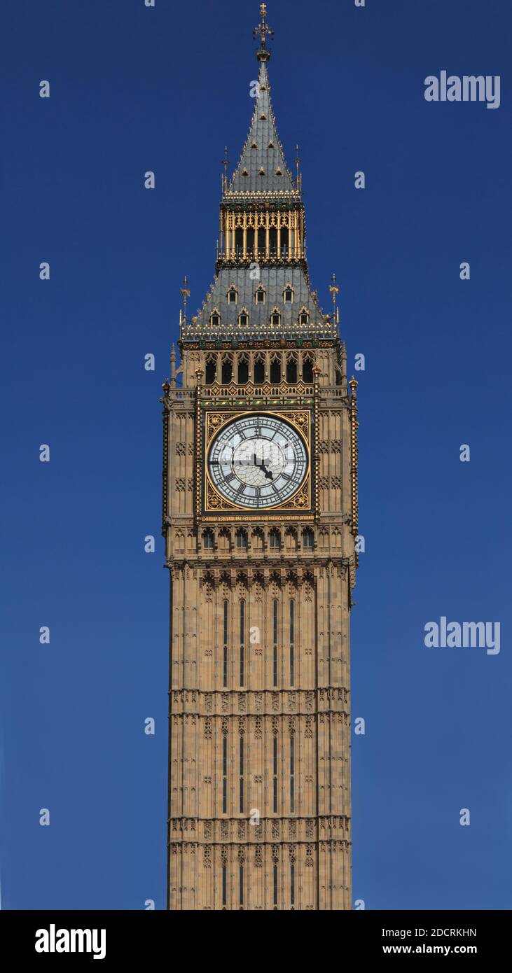 Big Ben, the Elizabeth tower bell tower with iconic clock, Houses of ...