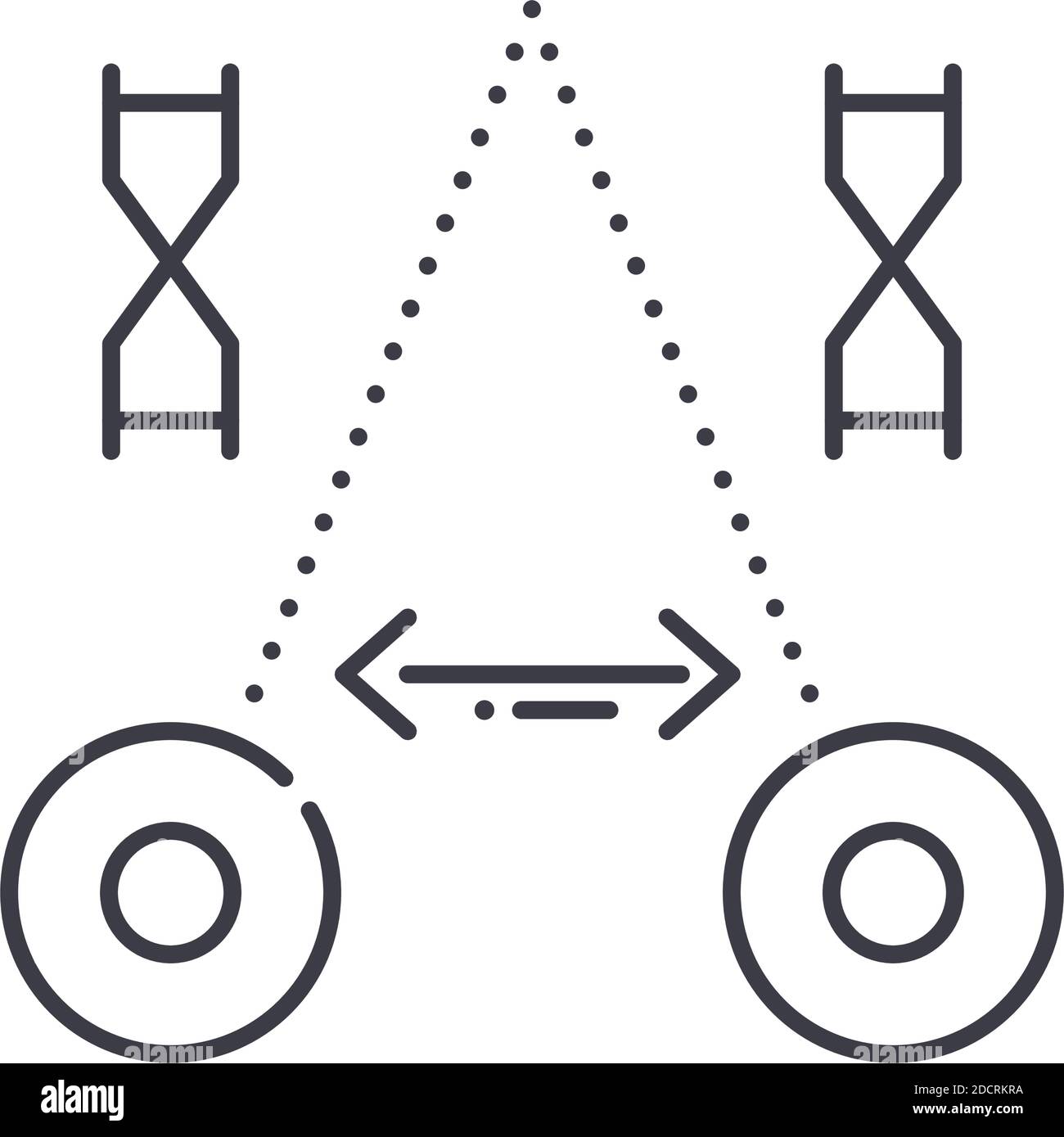 Physiology icon, linear isolated illustration, thin line vector, web ...