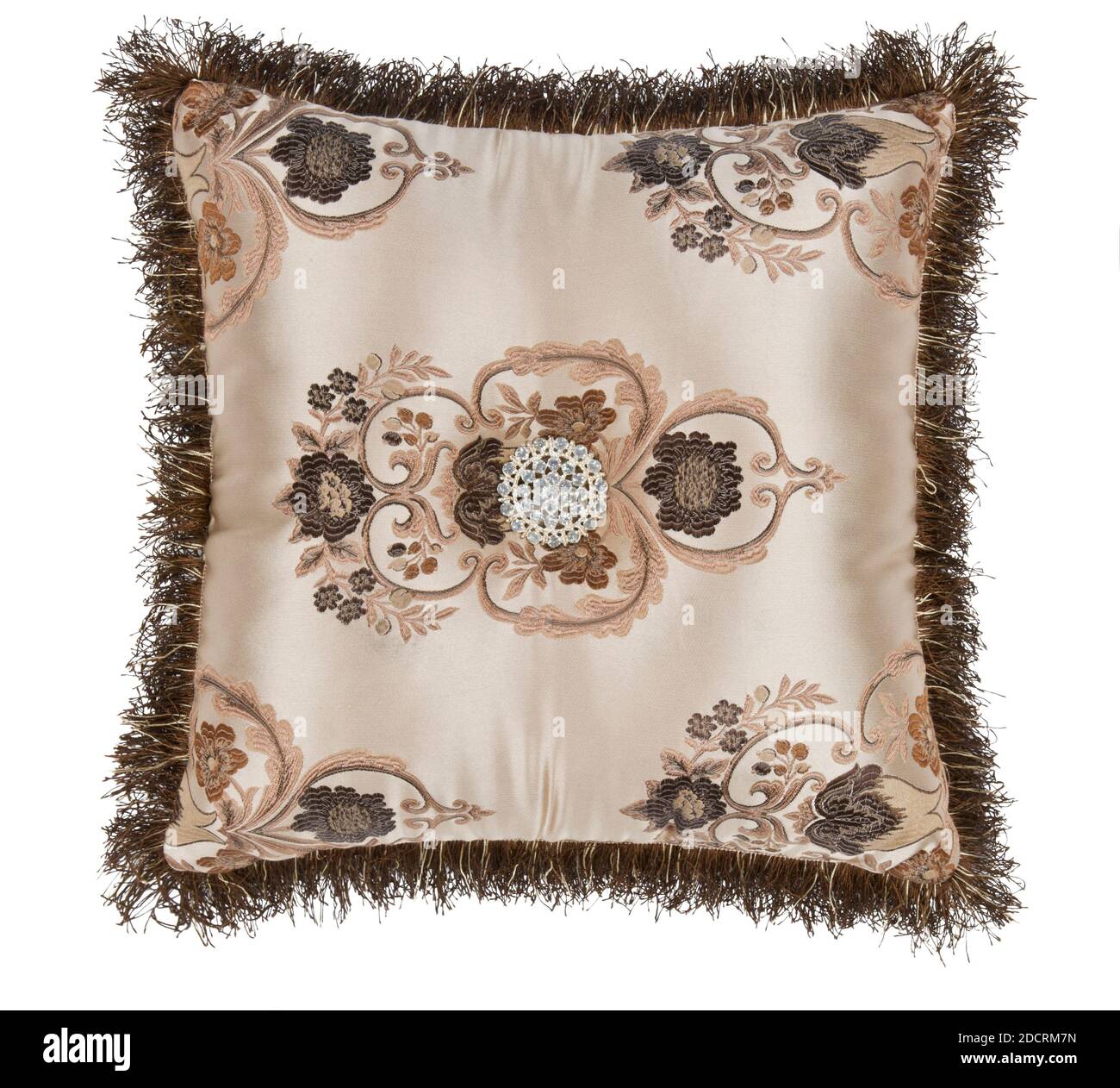 Classic cushion on white background Stock Photo - Alamy