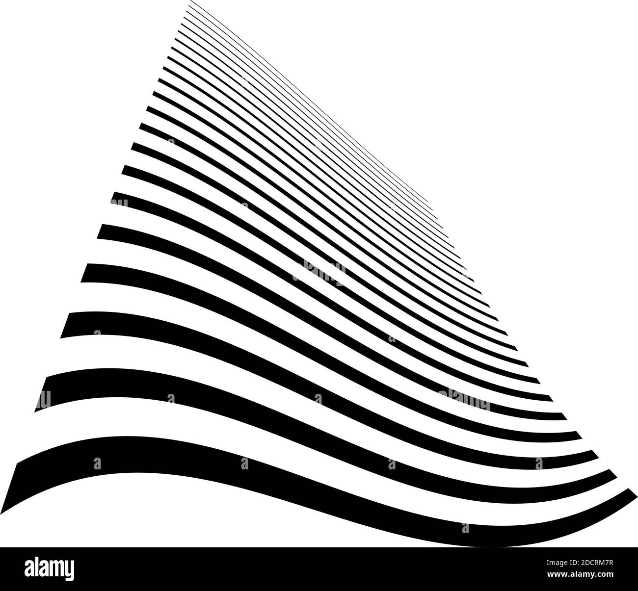 Abstract wavy, waving, billowy lines vector element – Stock ...