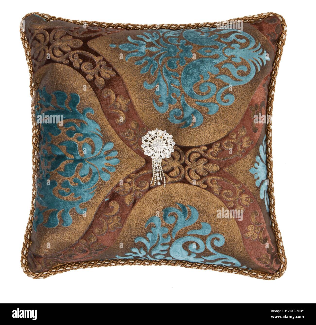 Classic cushion on white background Stock Photo - Alamy