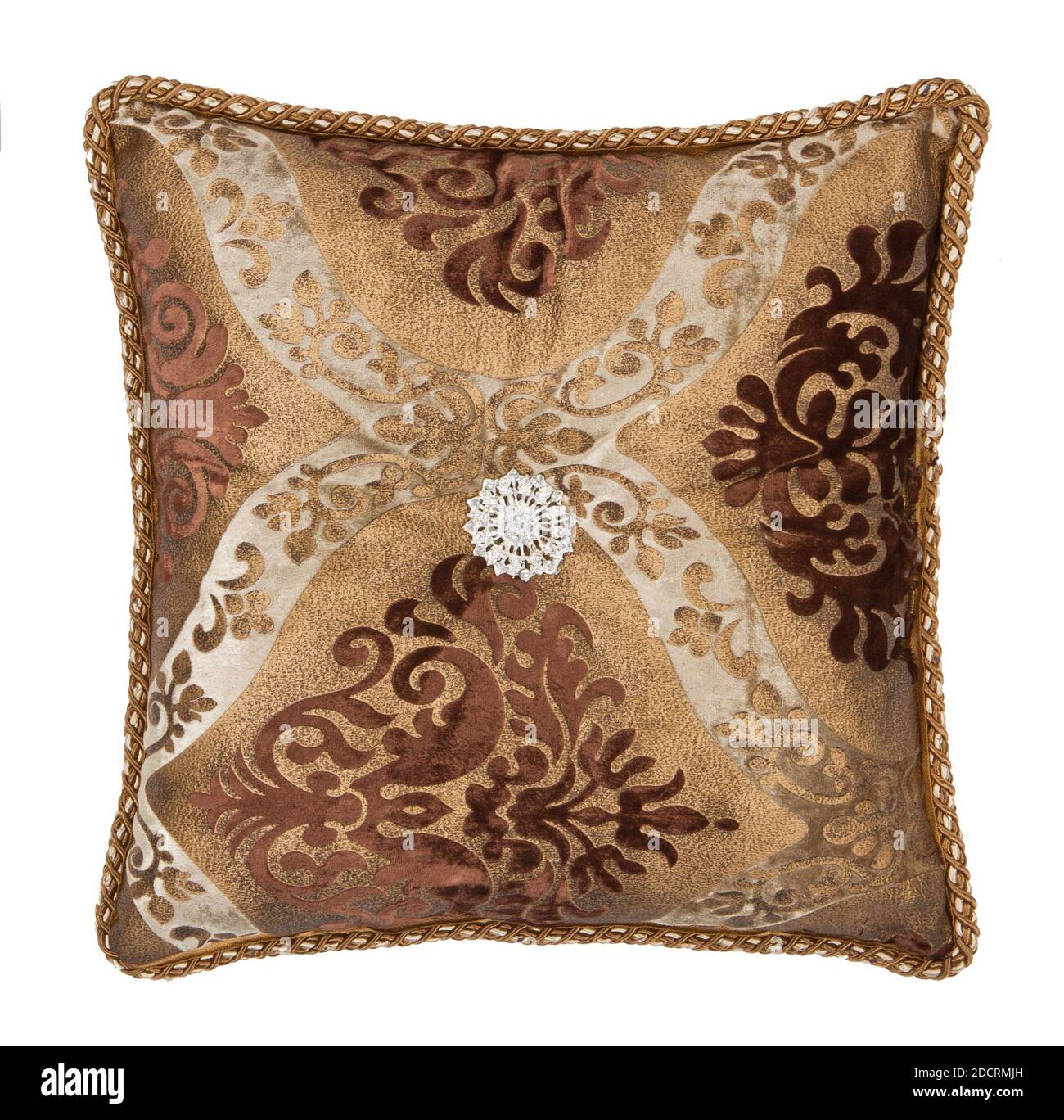 Classic cushion on white background Stock Photo - Alamy