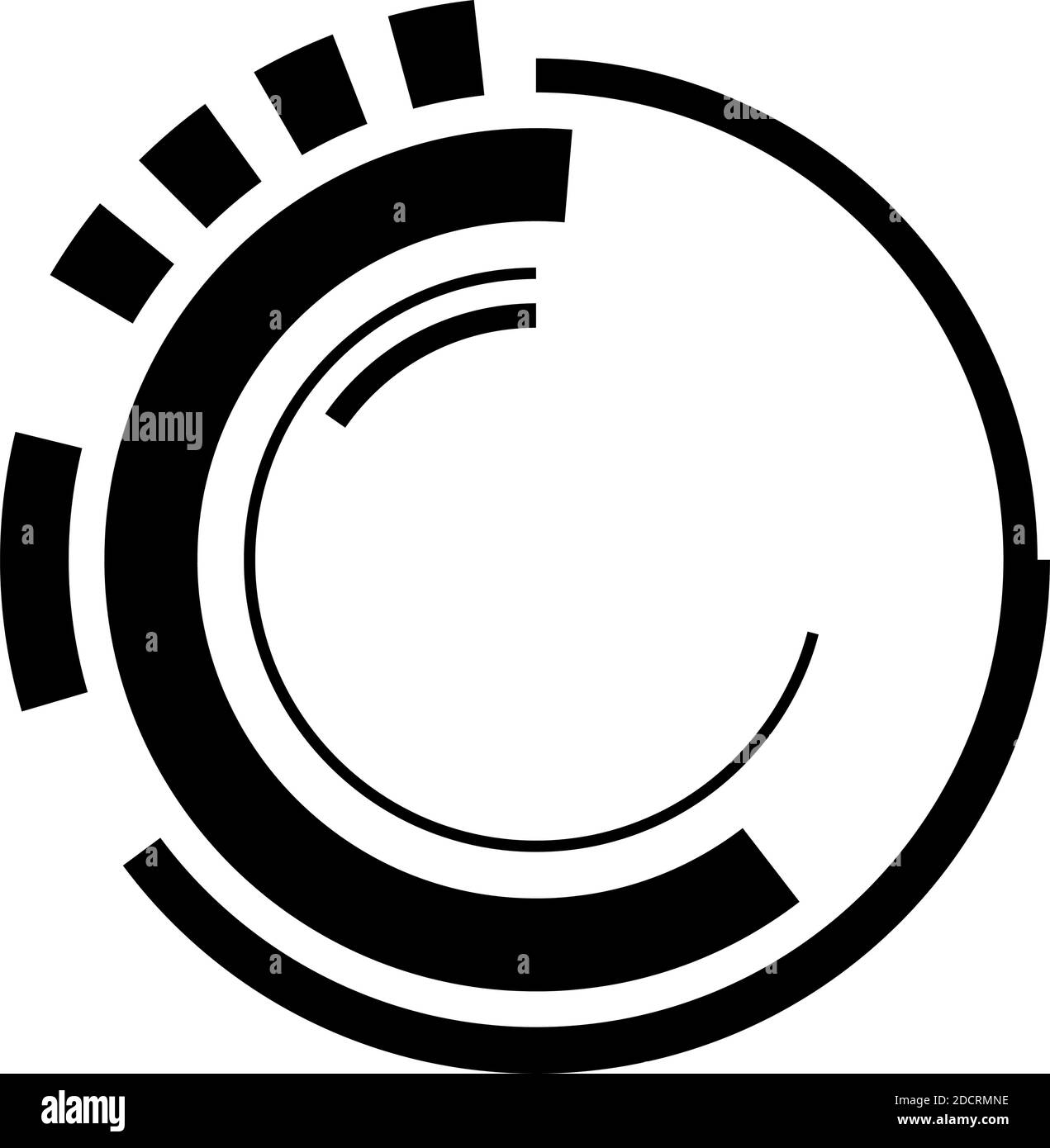 Geometric Sci-fi, Cybernetics, Cyber segmented circle, ring design ...