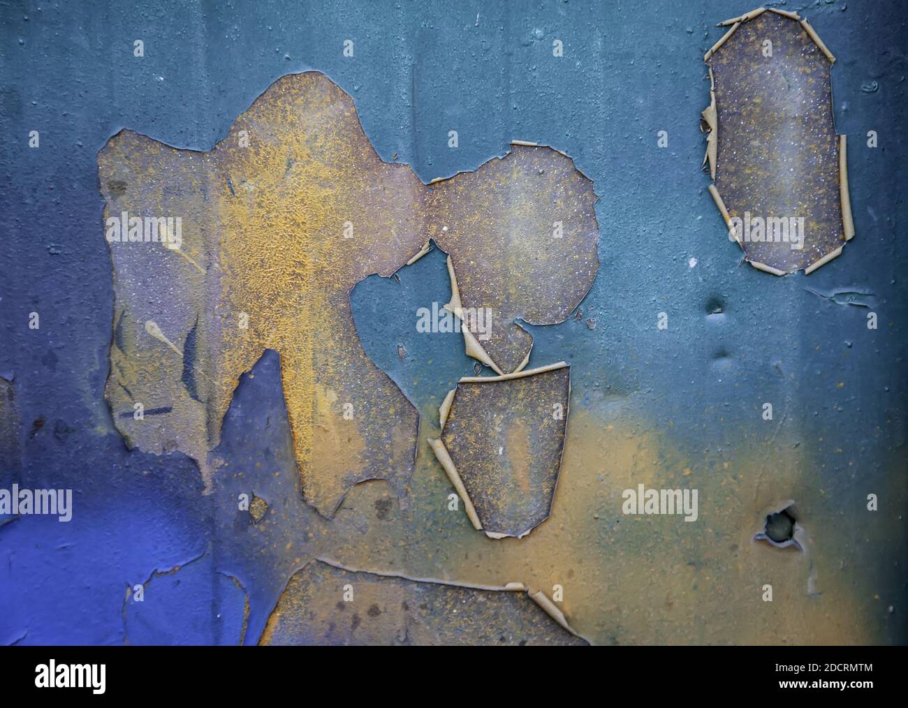 Wall with industrial and deteriorated paint, construction and ...