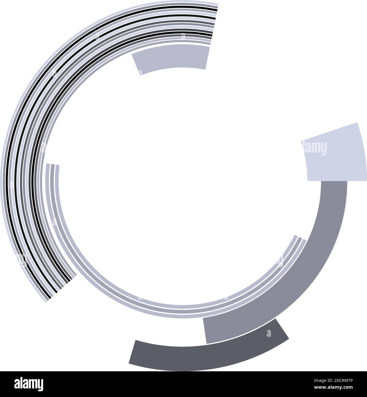 Geometric Sci-fi, Cybernetics, Cyber segmented circle, ring design ...