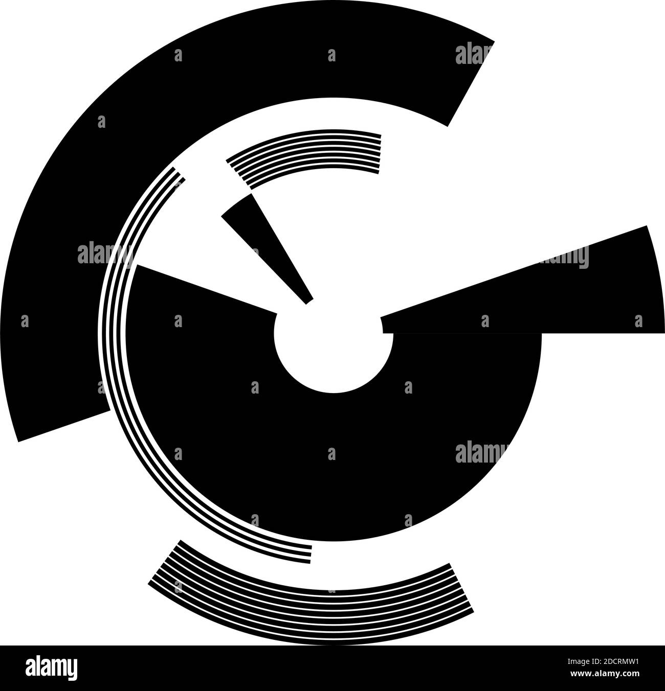 Geometric Sci-fi, Cybernetics, Cyber segmented circle, ring design ...