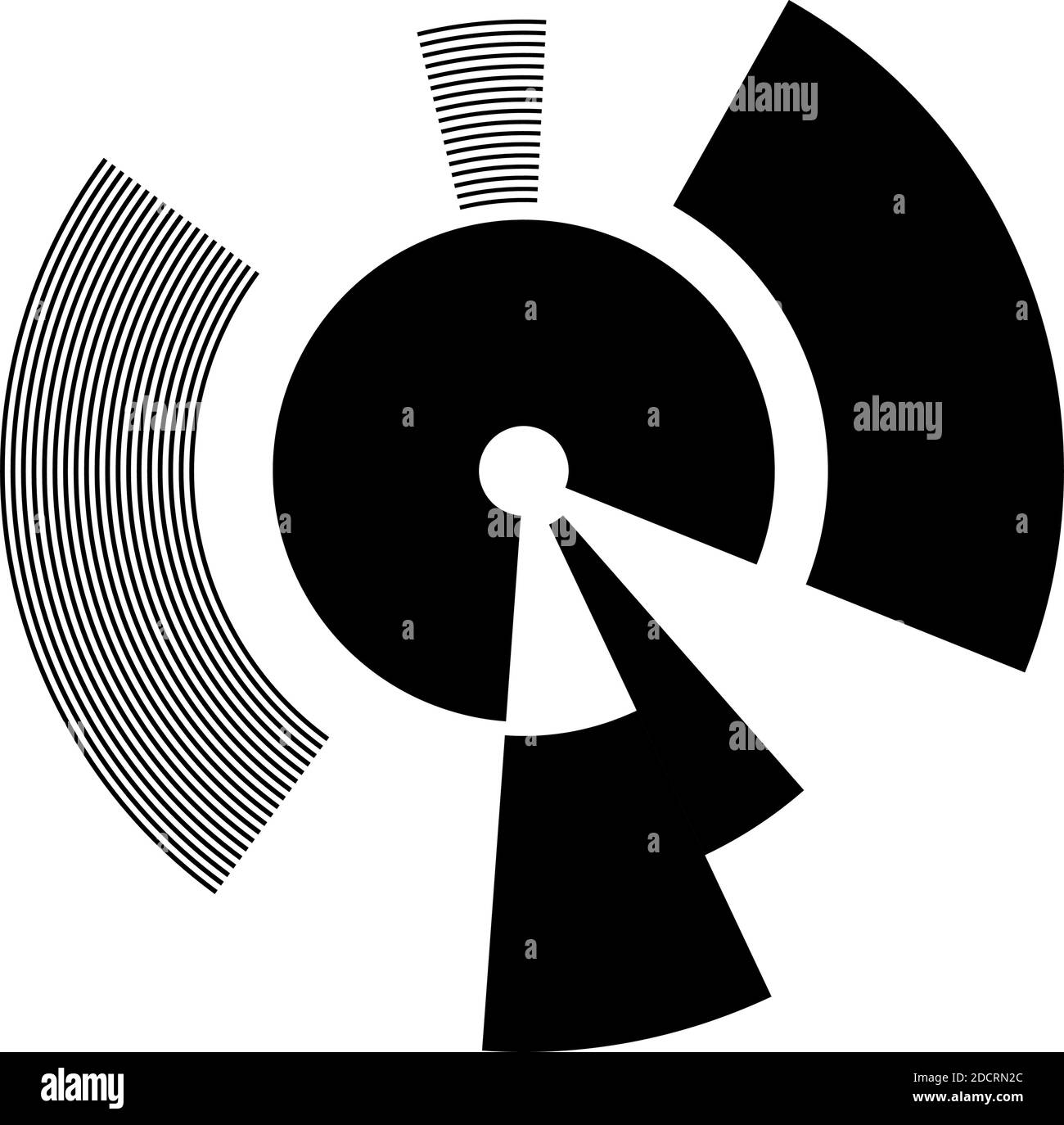 Geometric Sci-fi, Cybernetics, Cyber segmented circle, ring design ...