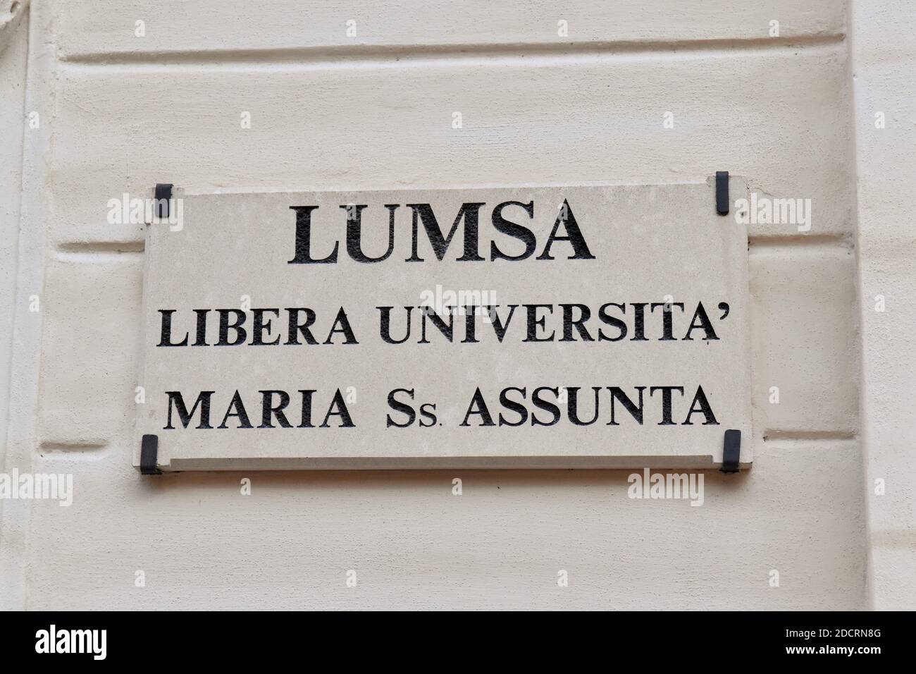 THE SIGN OF THE LUMSA UNIVERSITY Stock Photo - Alamy